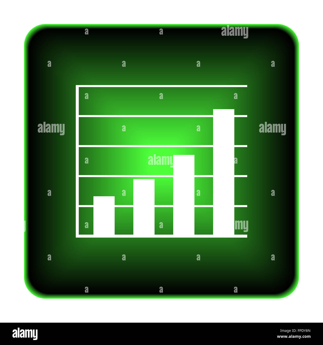 Chart bars icon. Internet button on white background Stock Photo - Alamy