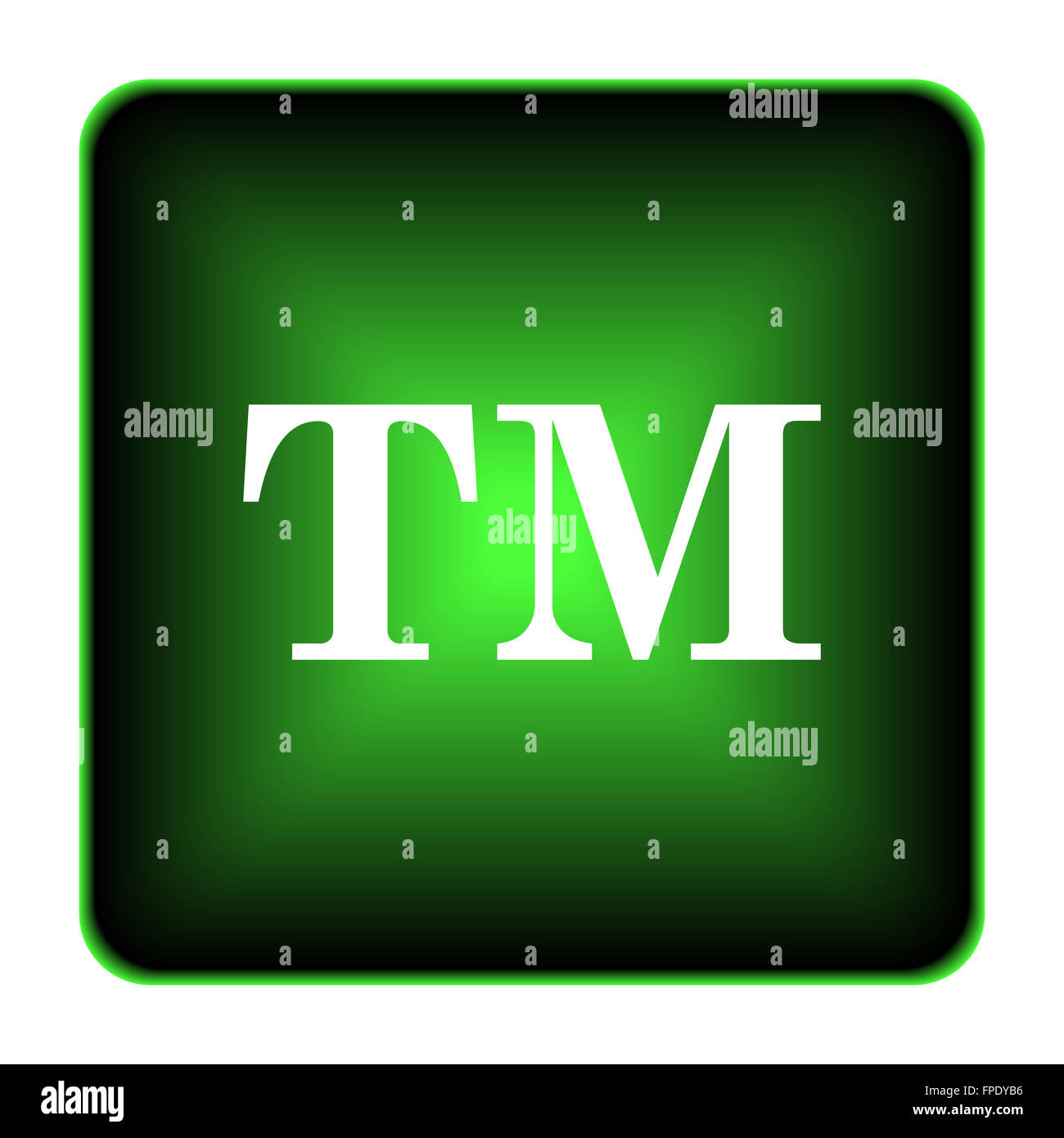 Trade mark icon. Internet button on white background Stock Photo - Alamy
