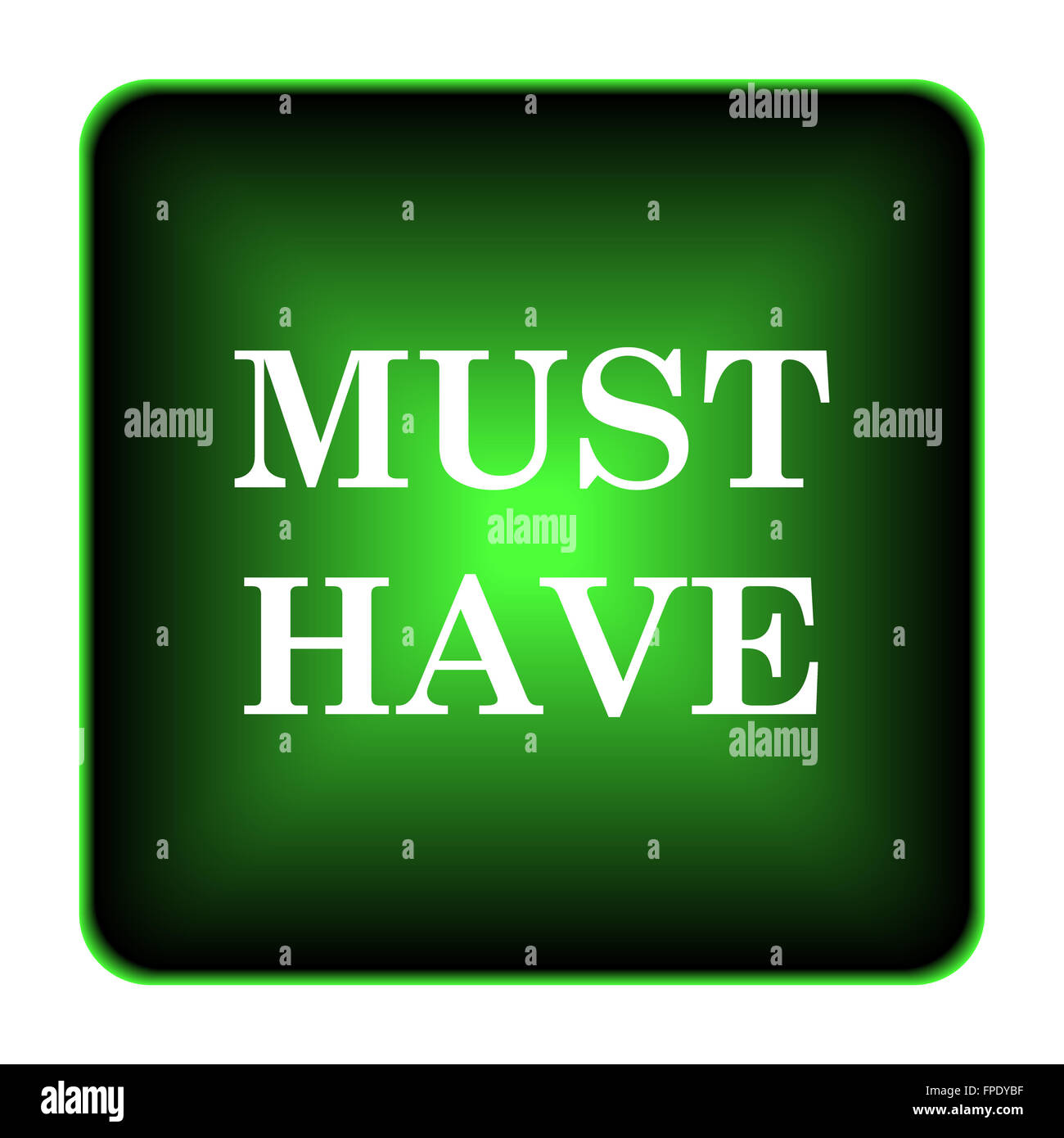 Must have icon. Internet button on white background Stock Photo - Alamy