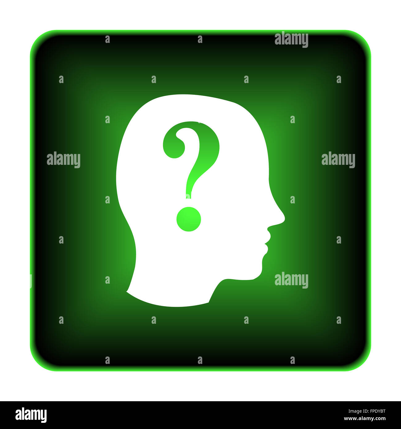 Quiz icon. Internet button on white background Stock Photo - Alamy