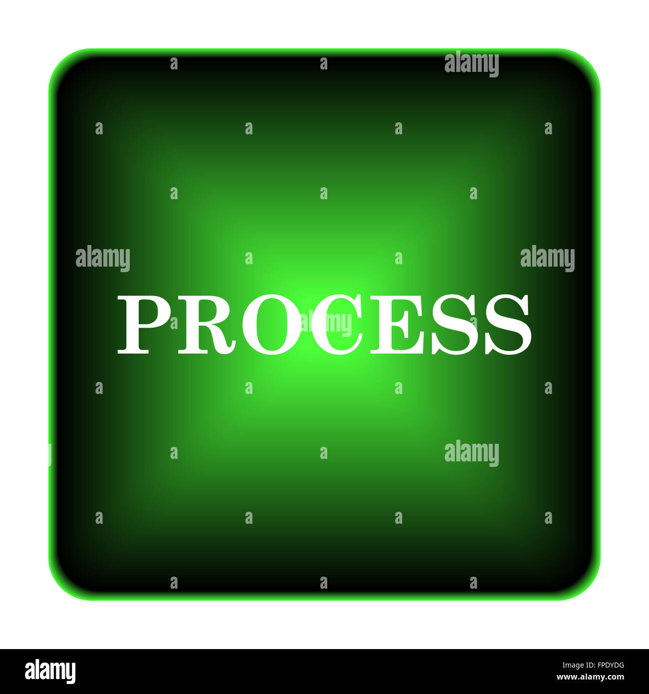 Process icon. Internet button on white background Stock Photo - Alamy