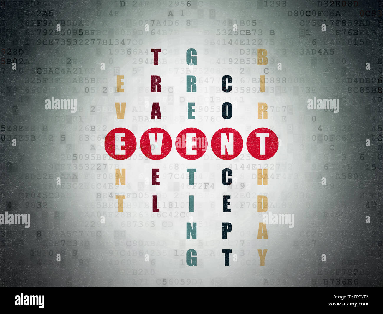 Holiday concept: Event in Crossword Puzzle Stock Photo - Alamy