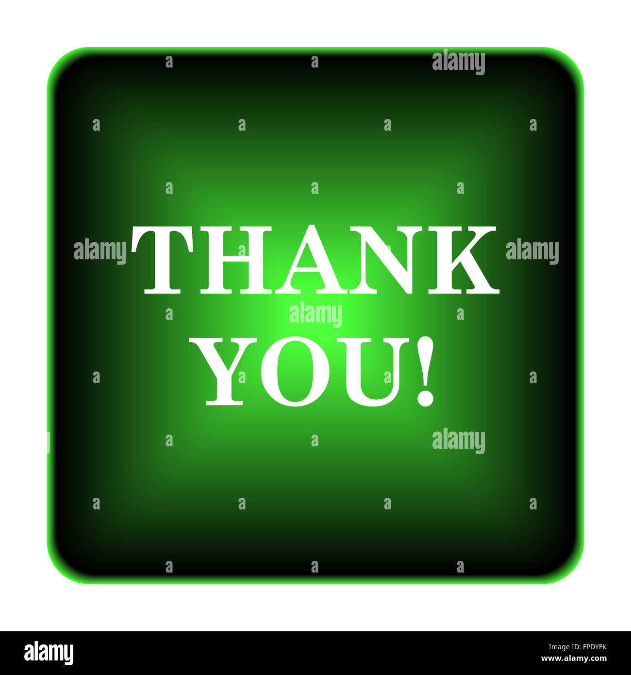 Thank you icon. Internet button on white background Stock Photo - Alamy