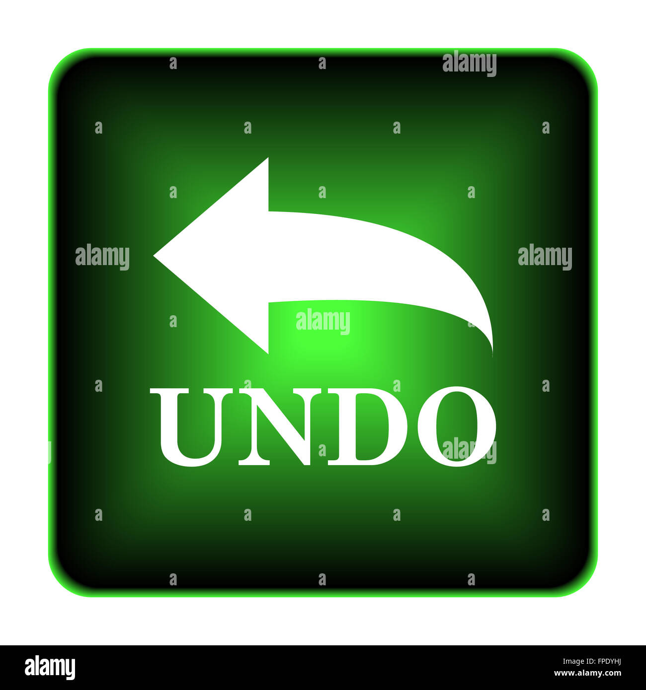 Undo icon. Internet button on white background Stock Photo - Alamy