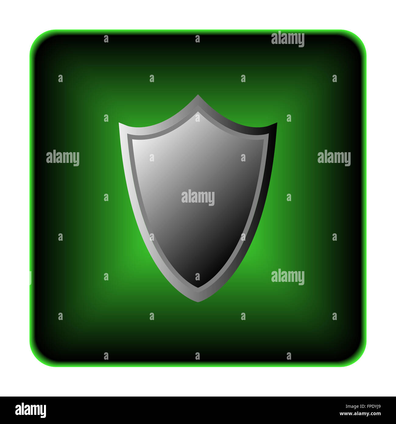 Shield icon. Internet button on white background Stock Photo - Alamy