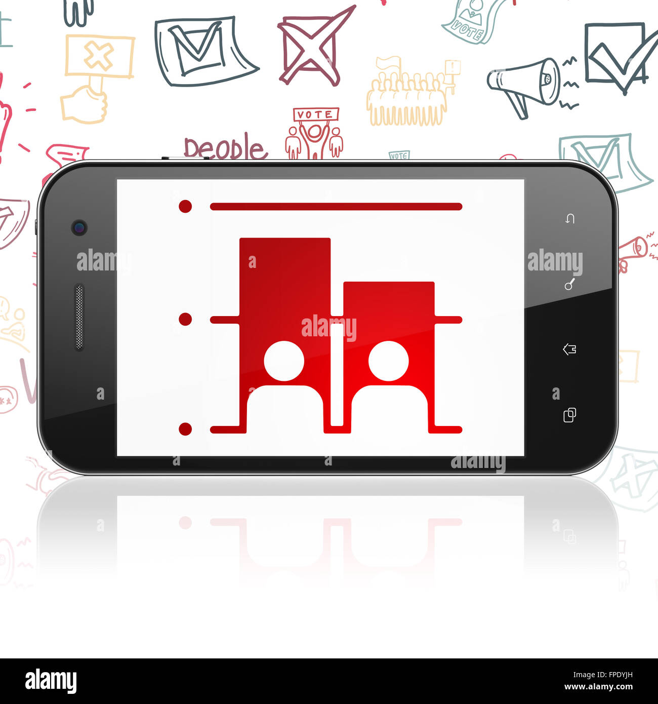 Politics concept: Smartphone with Election on display Stock Photo - Alamy