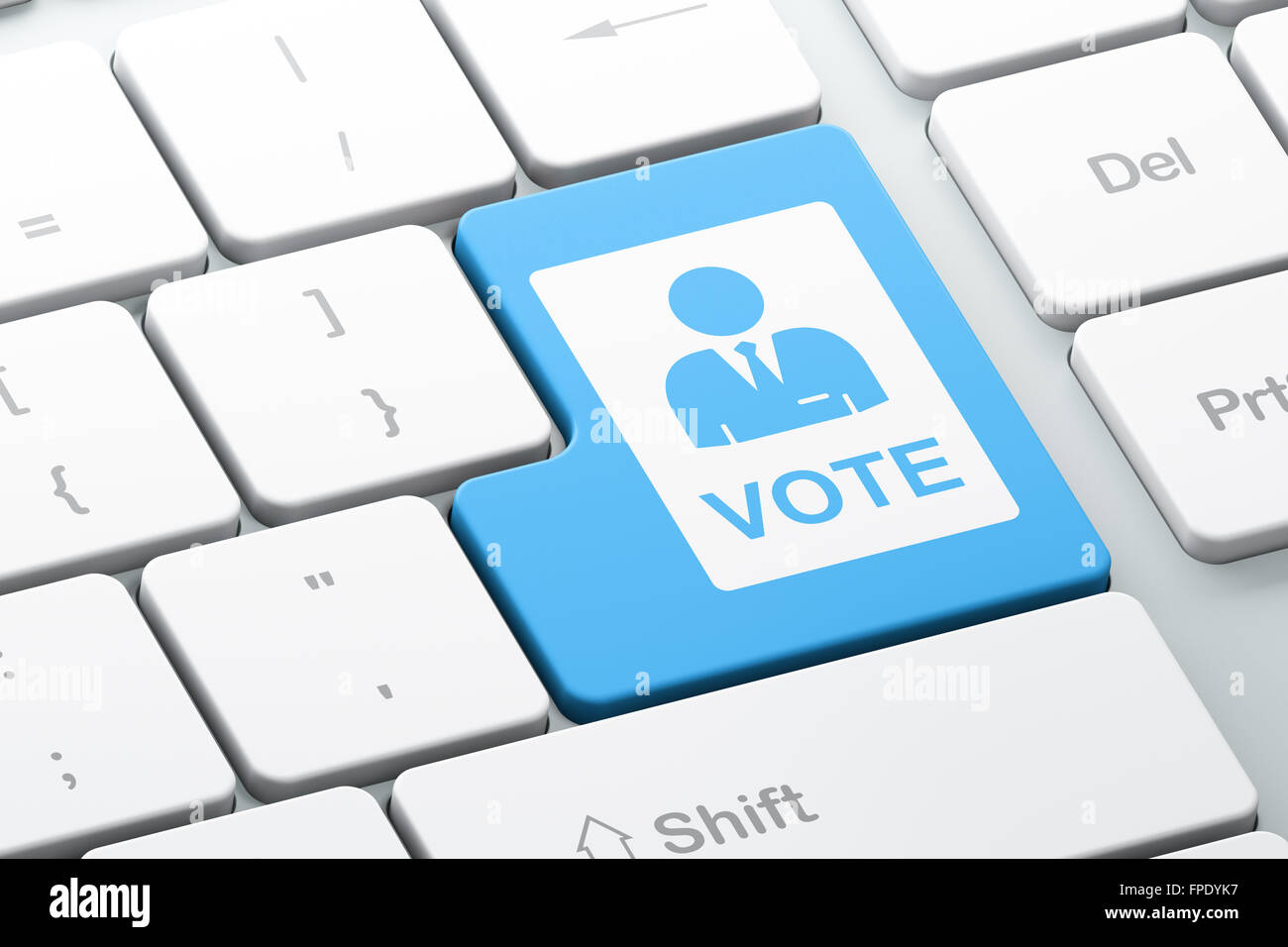 Politics concept: Ballot on computer keyboard background Stock Photo ...