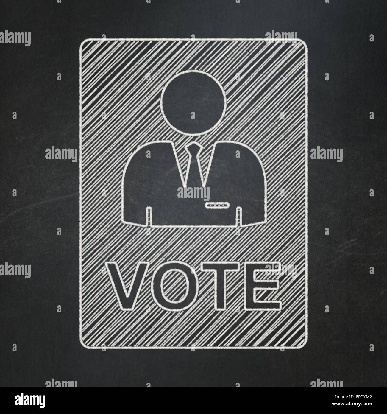 Politics concept: Ballot on chalkboard background Stock Photo - Alamy