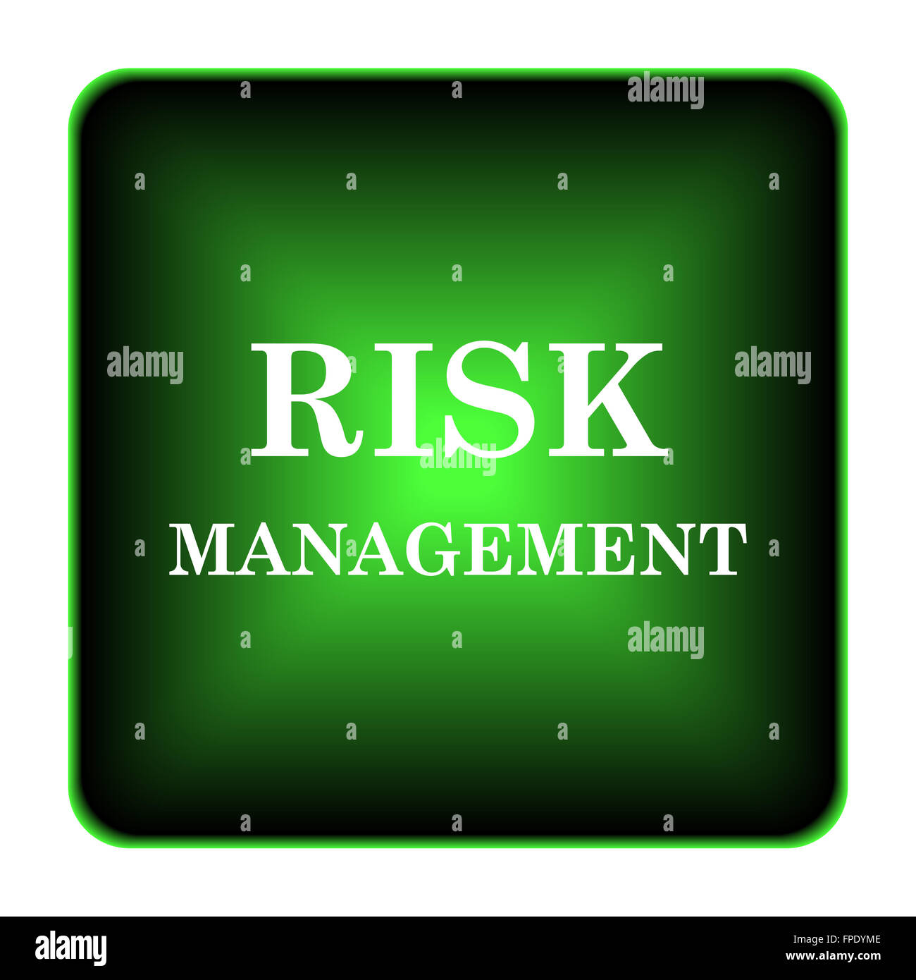 Risk management icon. Internet button on white background Stock Photo ... Risk management icon. Internet button on white background Stock Photo ...