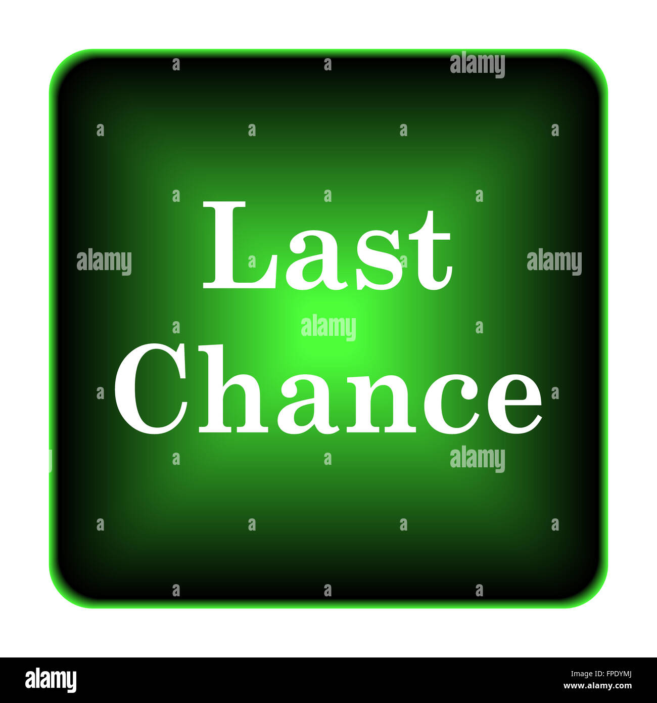 Last chance icon. Internet button on white background Stock Photo - Alamy