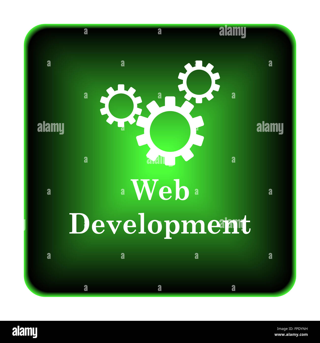 Web development icon. Internet button on white background Stock Photo ...