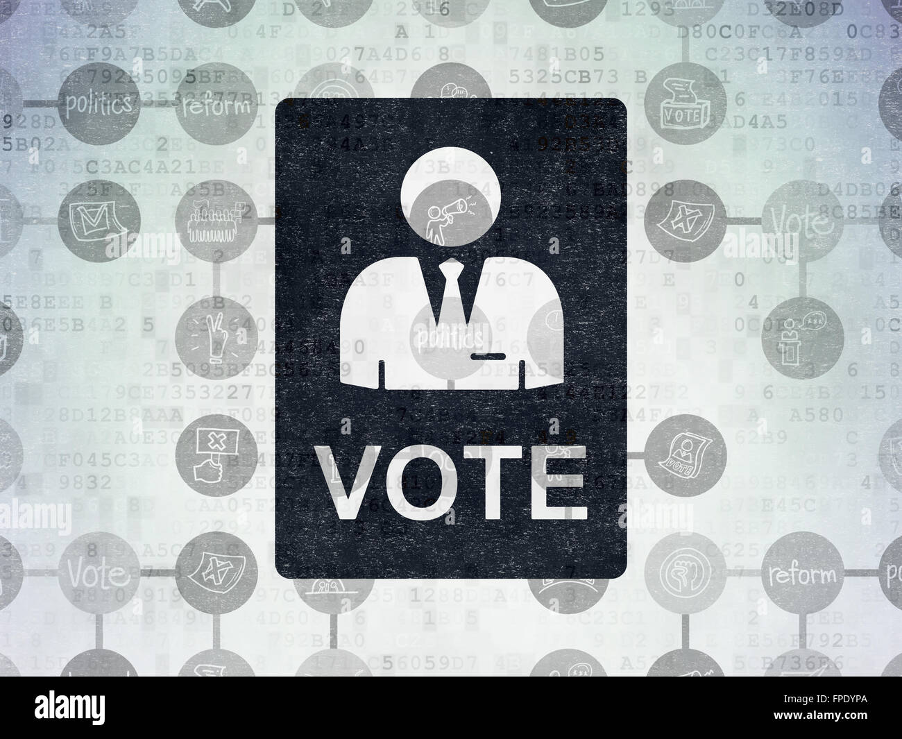 Political concept: Ballot on Digital Paper background Stock Photo - Alamy