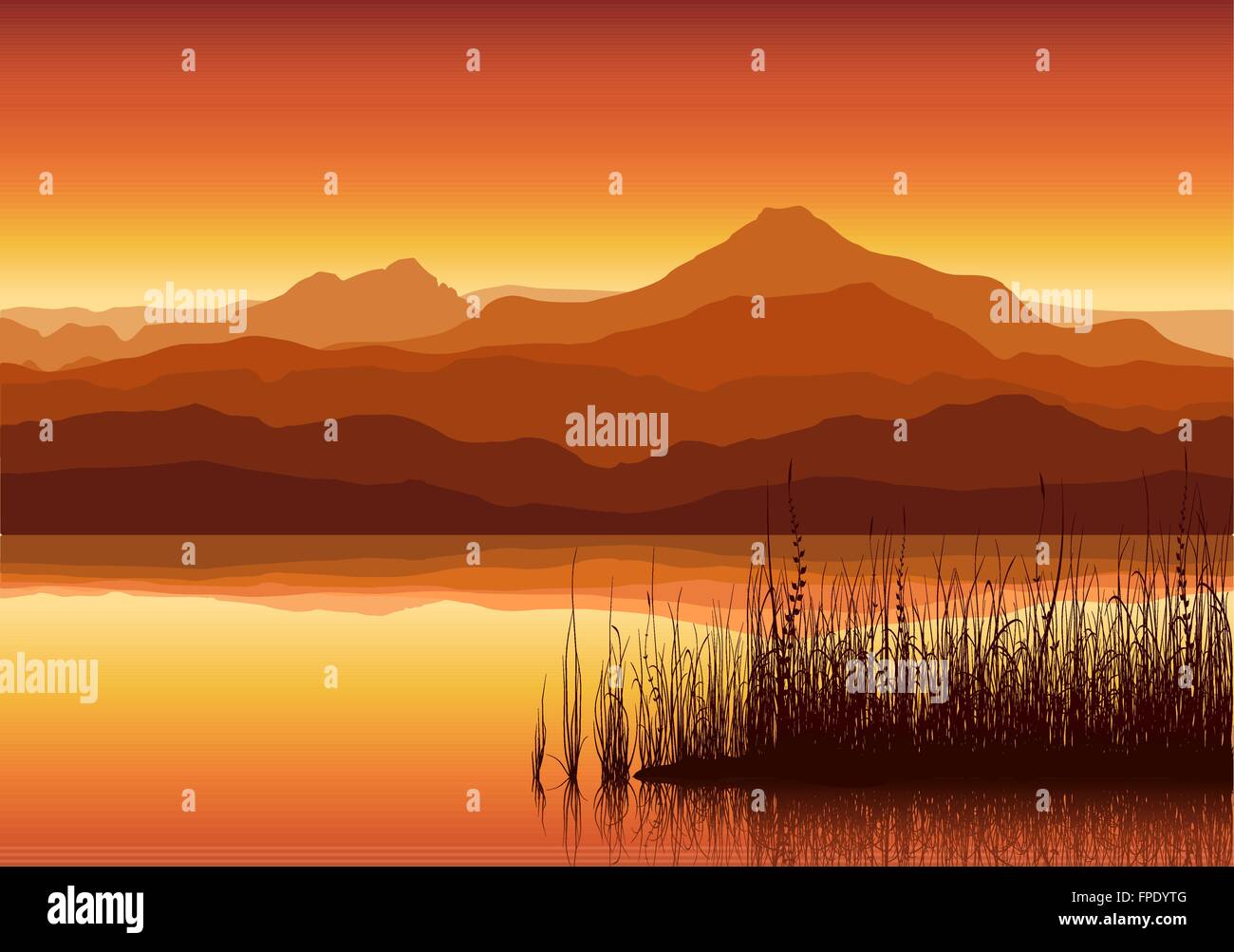 River landscape mountains near Stock Vector Images - Alamy