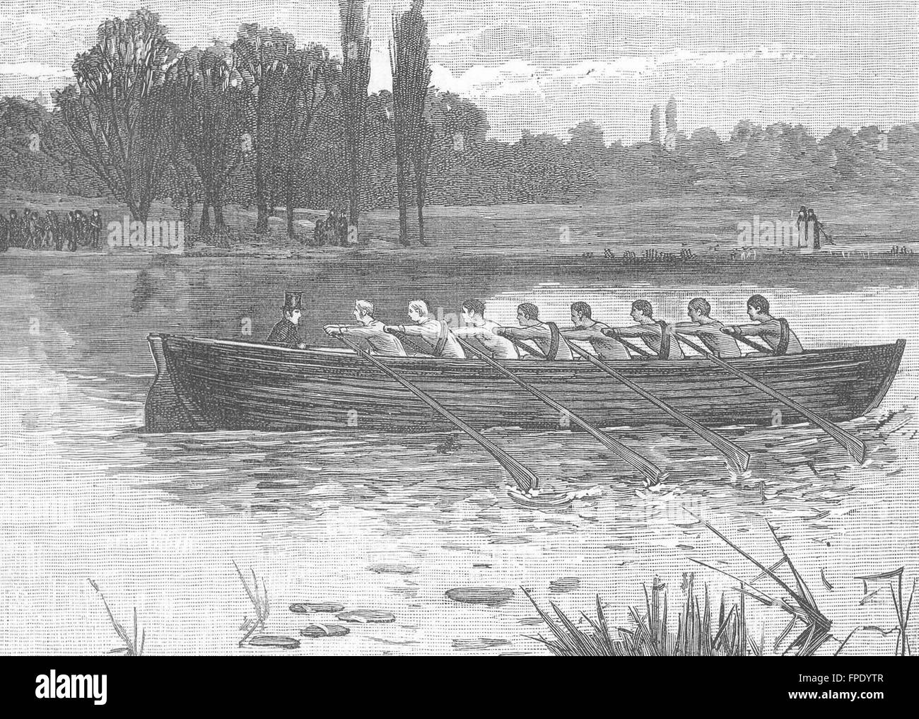 THE UNIVERSITY BOAT-RACE: The First Boat used by Cambridge. Oxbridge ...