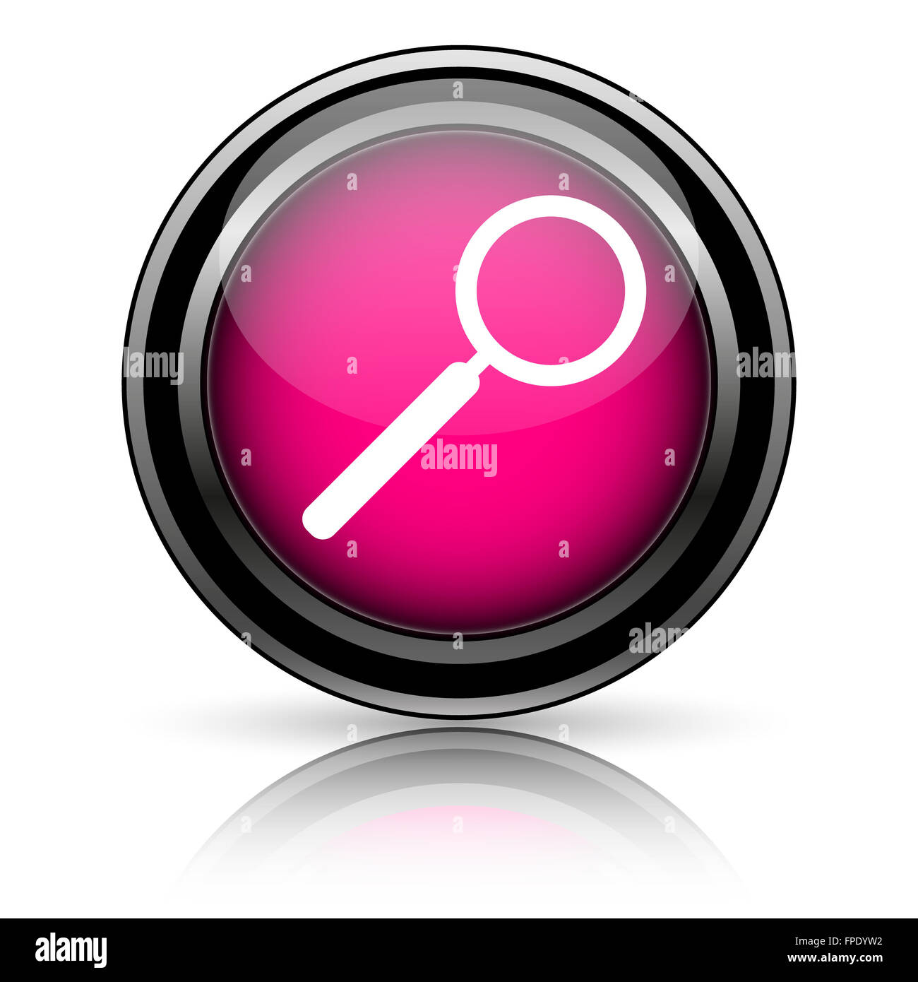 Search icon. Internet button on white background Stock Photo - Alamy