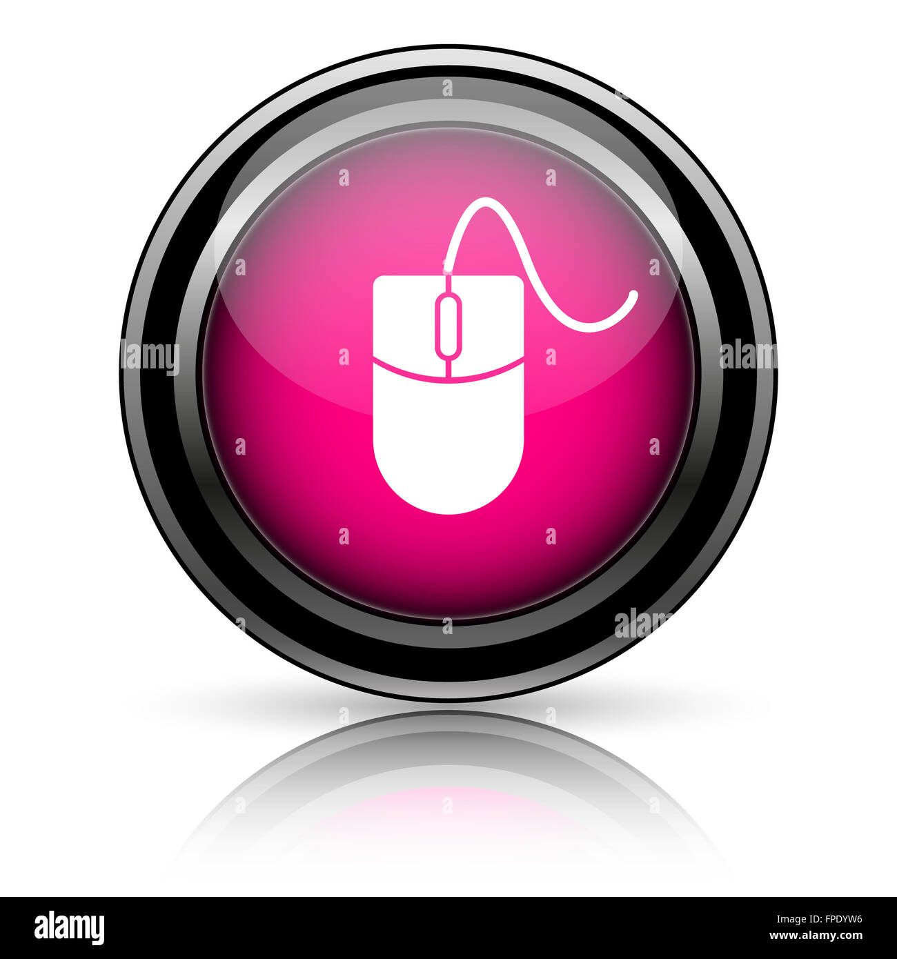 Mouse icon. Internet button on white background Stock Photo - Alamy