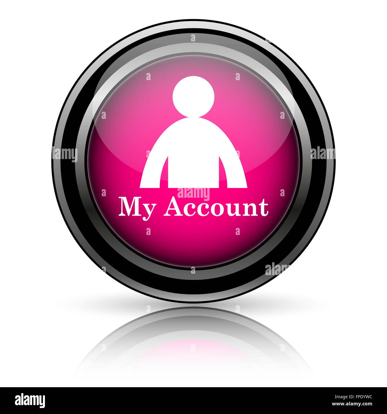My account icon. Internet button on white background Stock Photo - Alamy