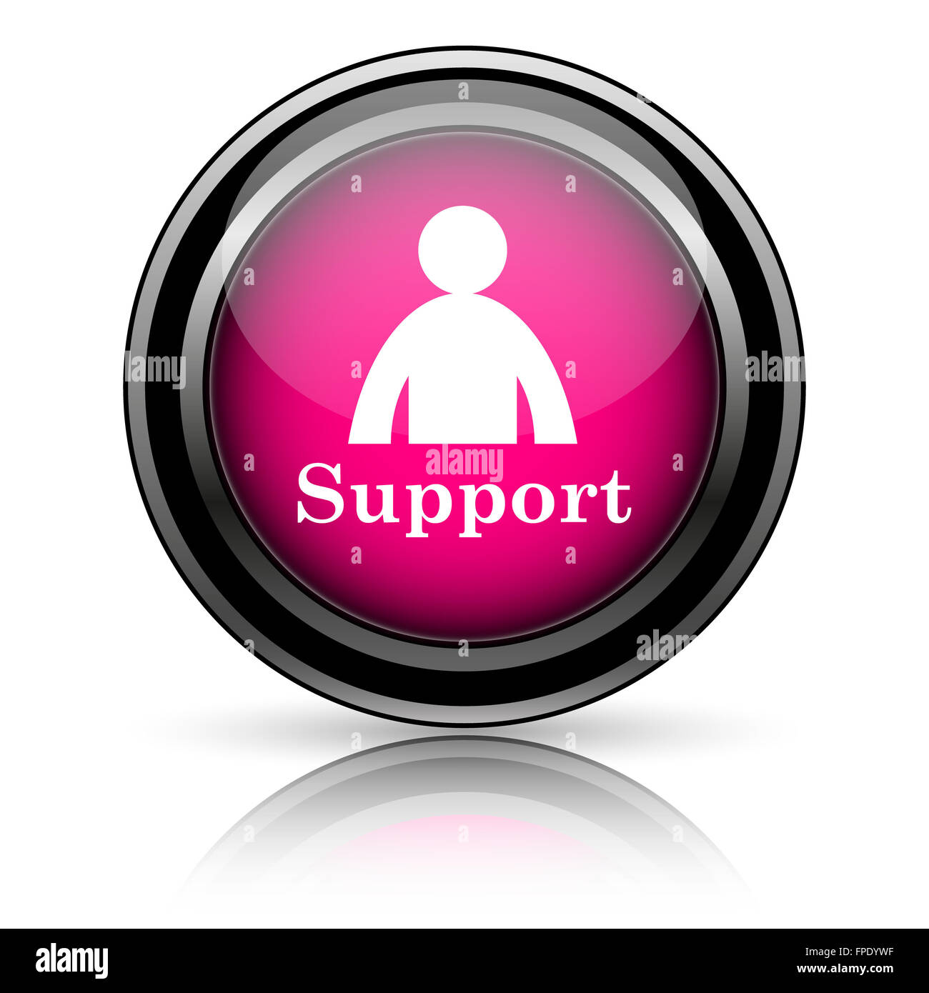 Support icon. Internet button on white background Stock Photo - Alamy