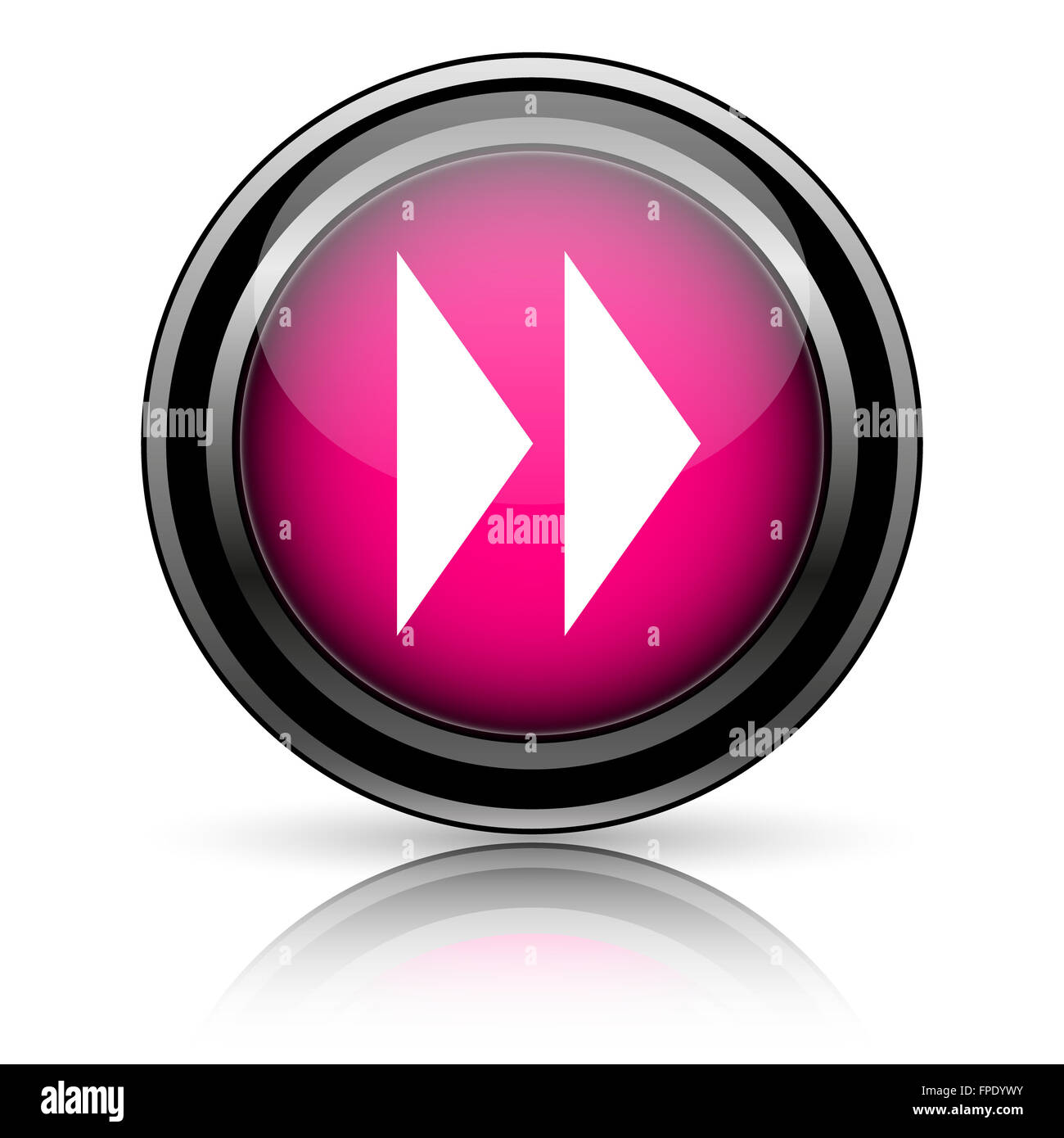 Fast forward sign icon. Internet button on white background Stock Photo ...