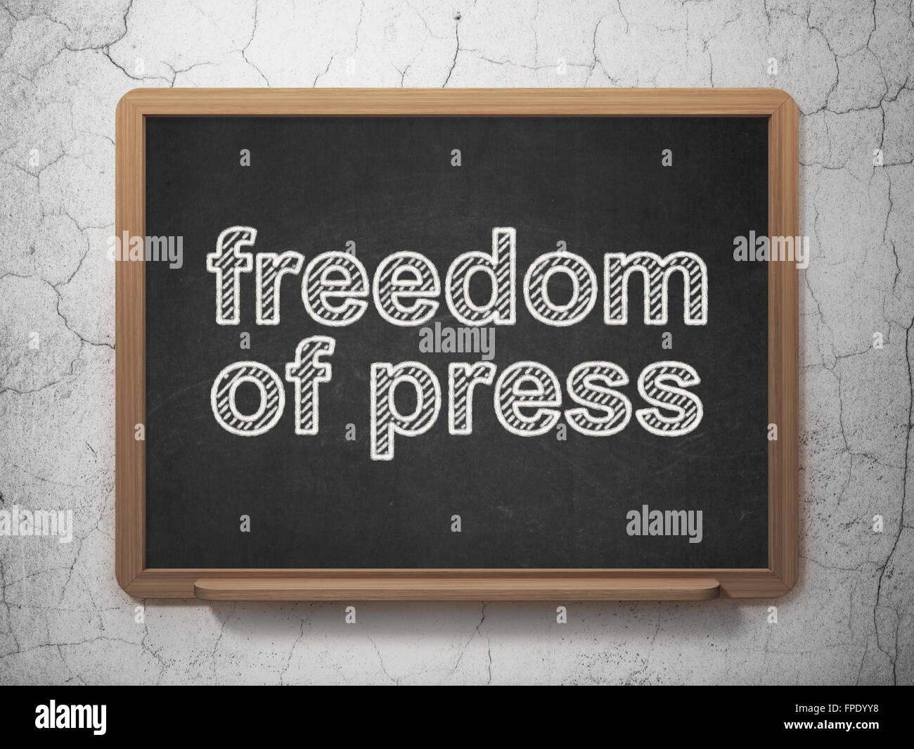 Political concept: Freedom Of Press on chalkboard background Stock ...