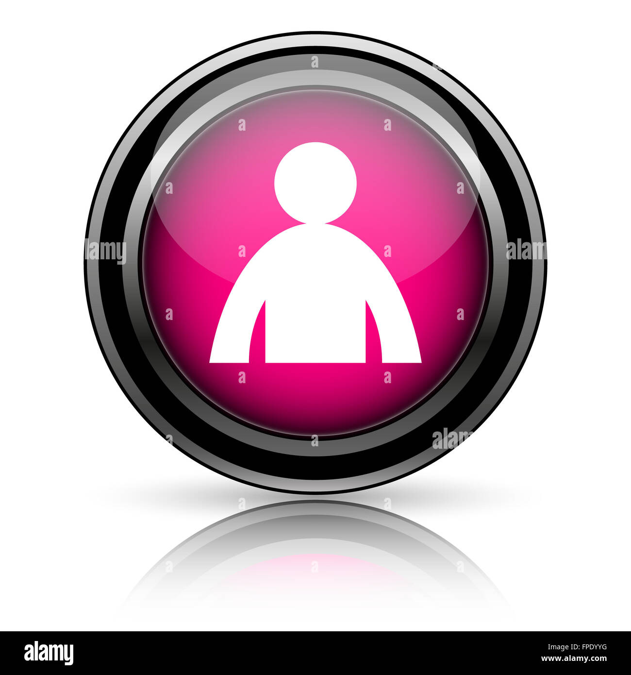 User profile icon. Internet button on white background Stock Photo - Alamy
