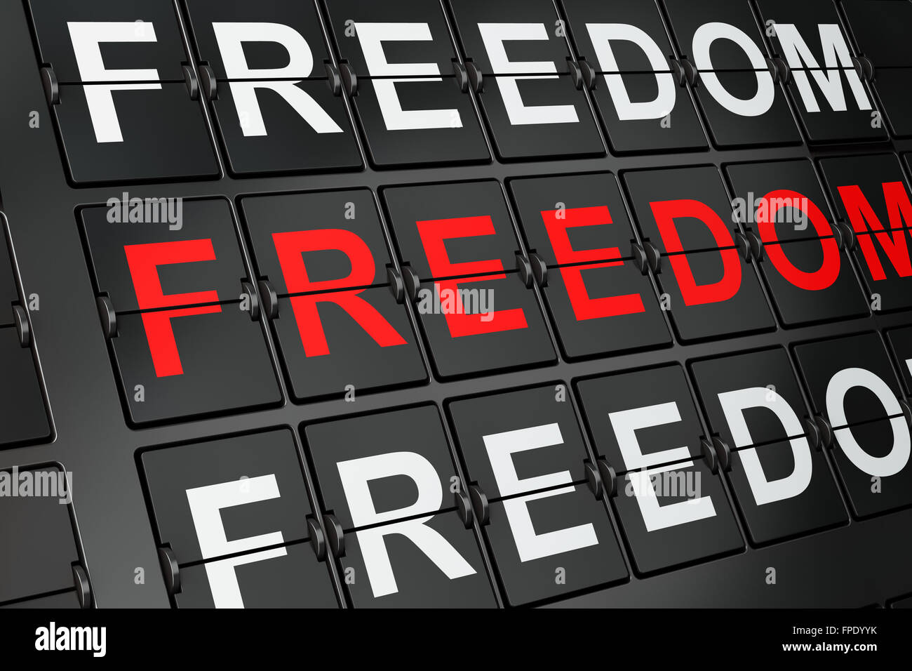 Political concept: Freedom Of Press on airport board background Stock ...