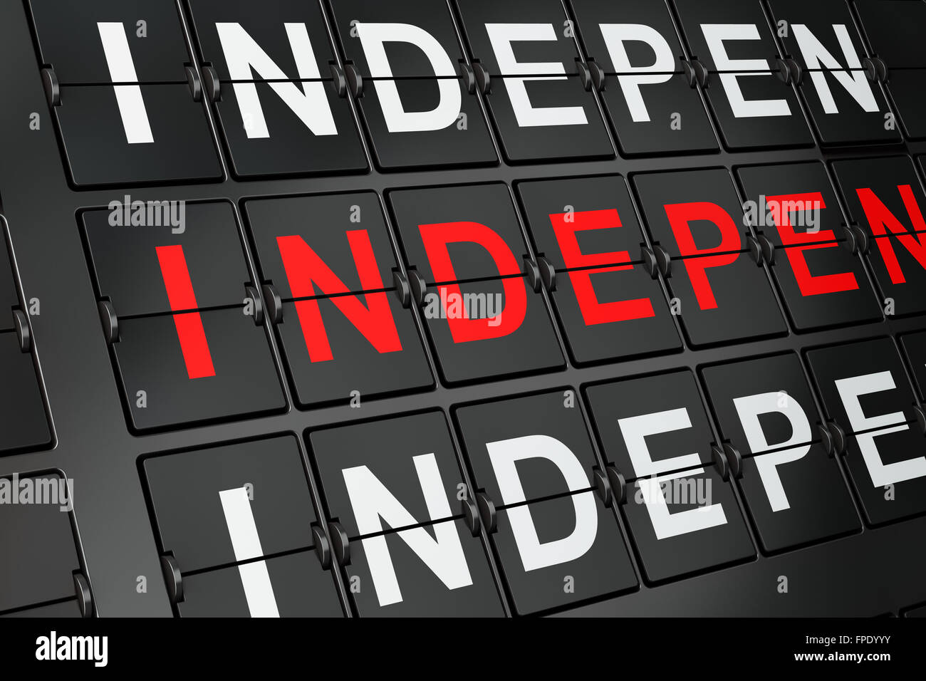 Political concept: Independent State on airport board background Stock ...