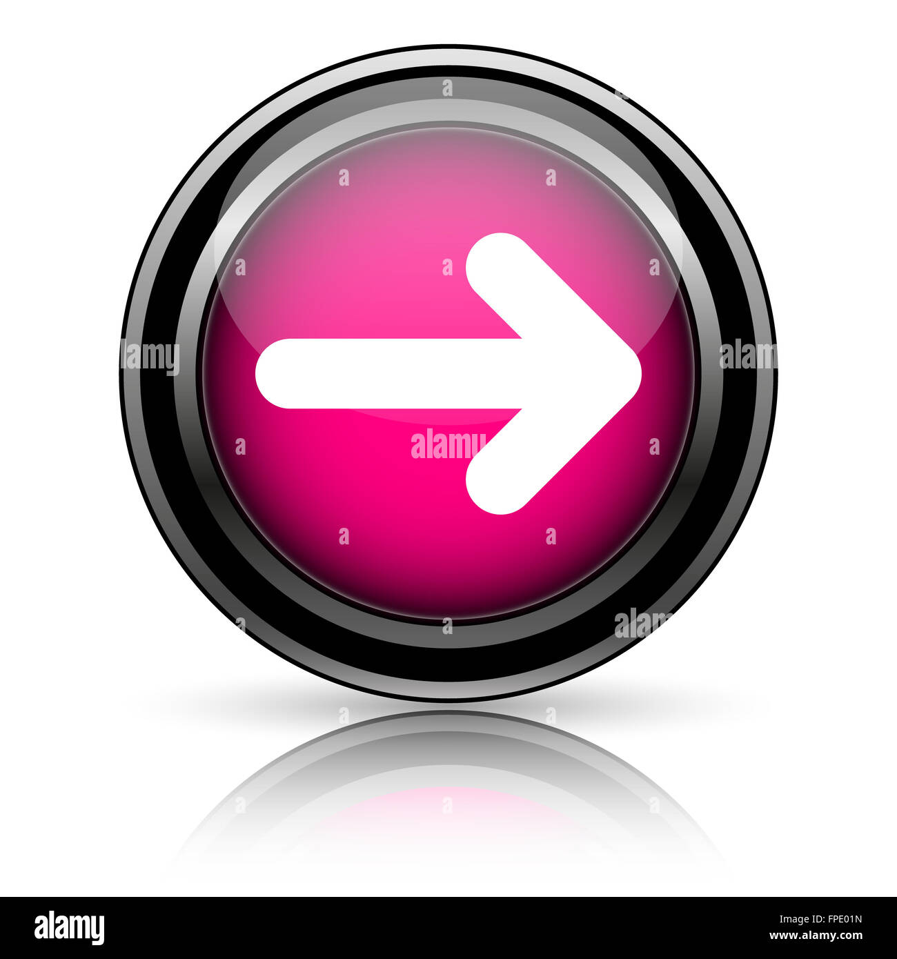 Right arrow icon. Internet button on white background Stock Photo - Alamy