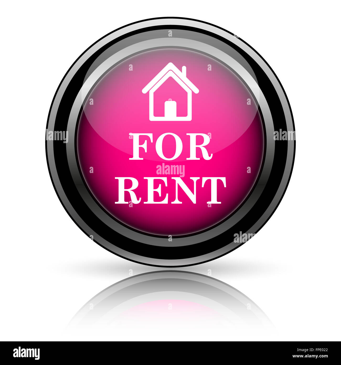 For rent icon. Internet button on white background Stock Photo - Alamy