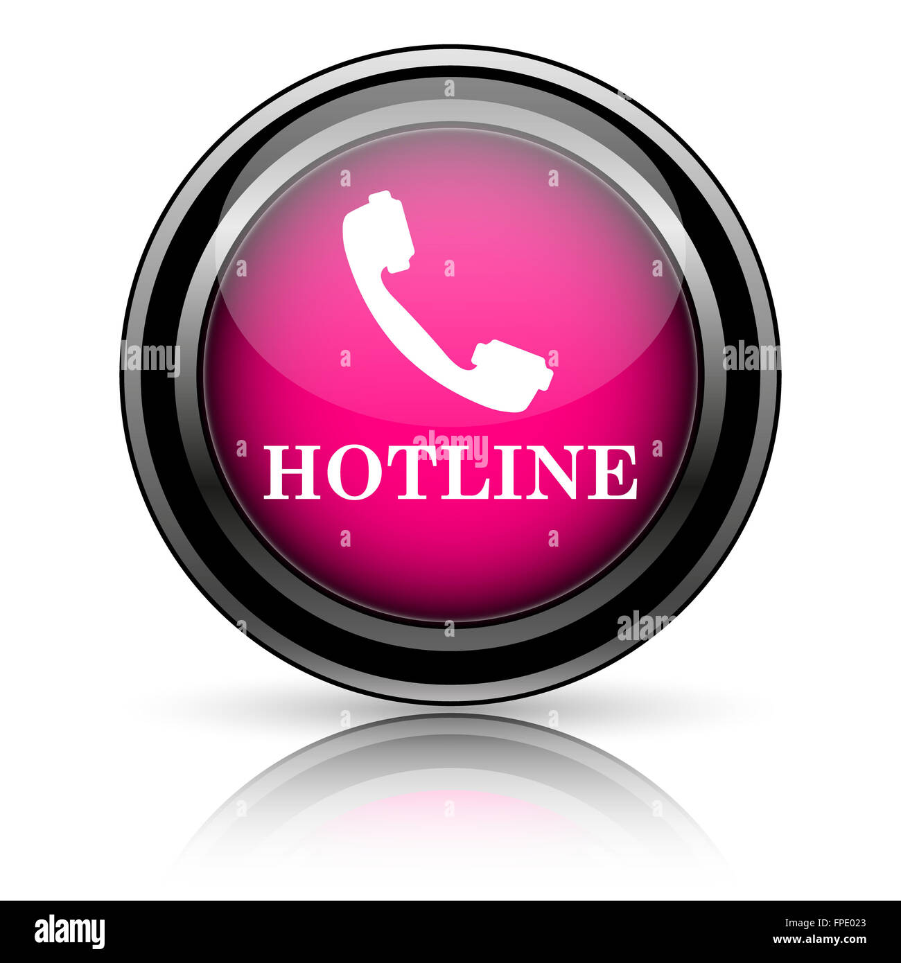Hotline icon. Internet button on white background Stock Photo - Alamy