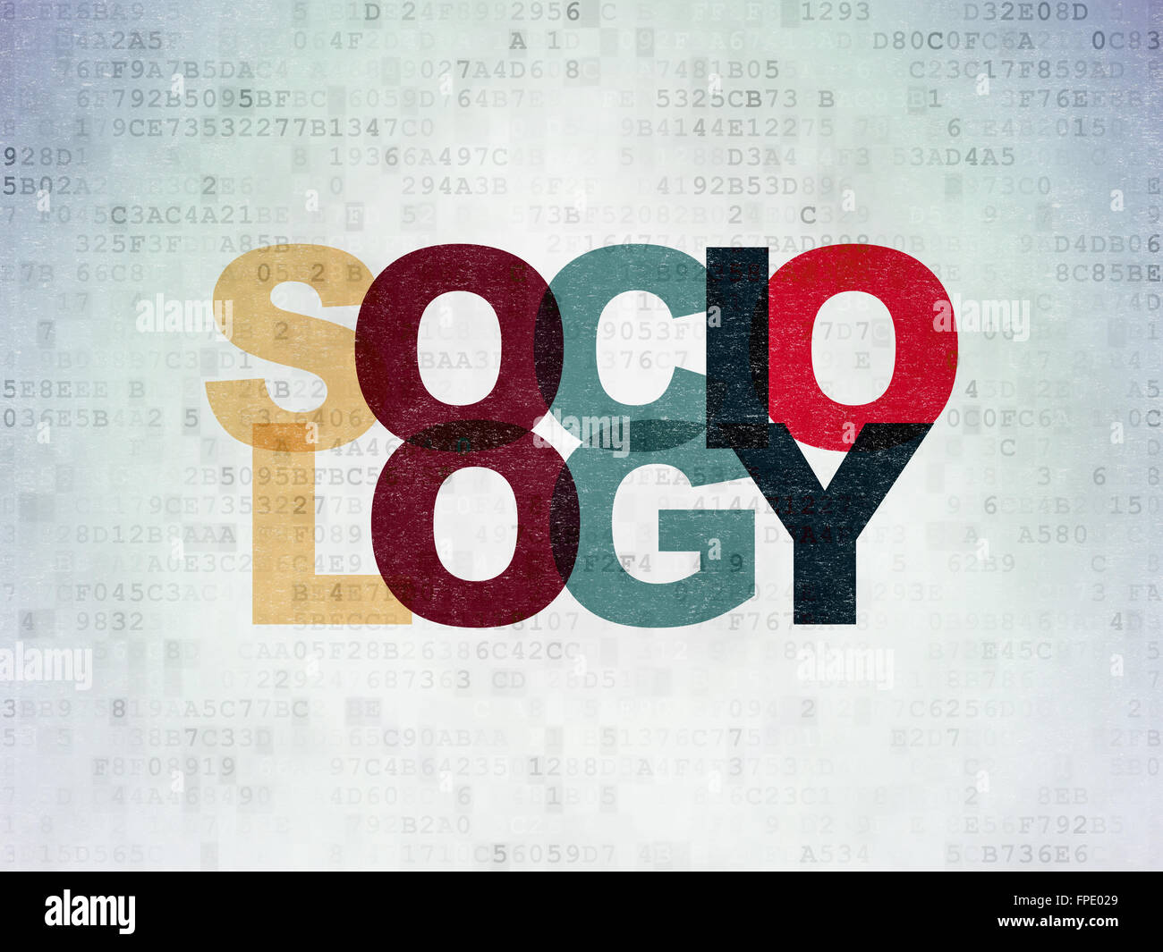 Studying concept: Sociology on Digital Paper background Stock Photo - Alamy