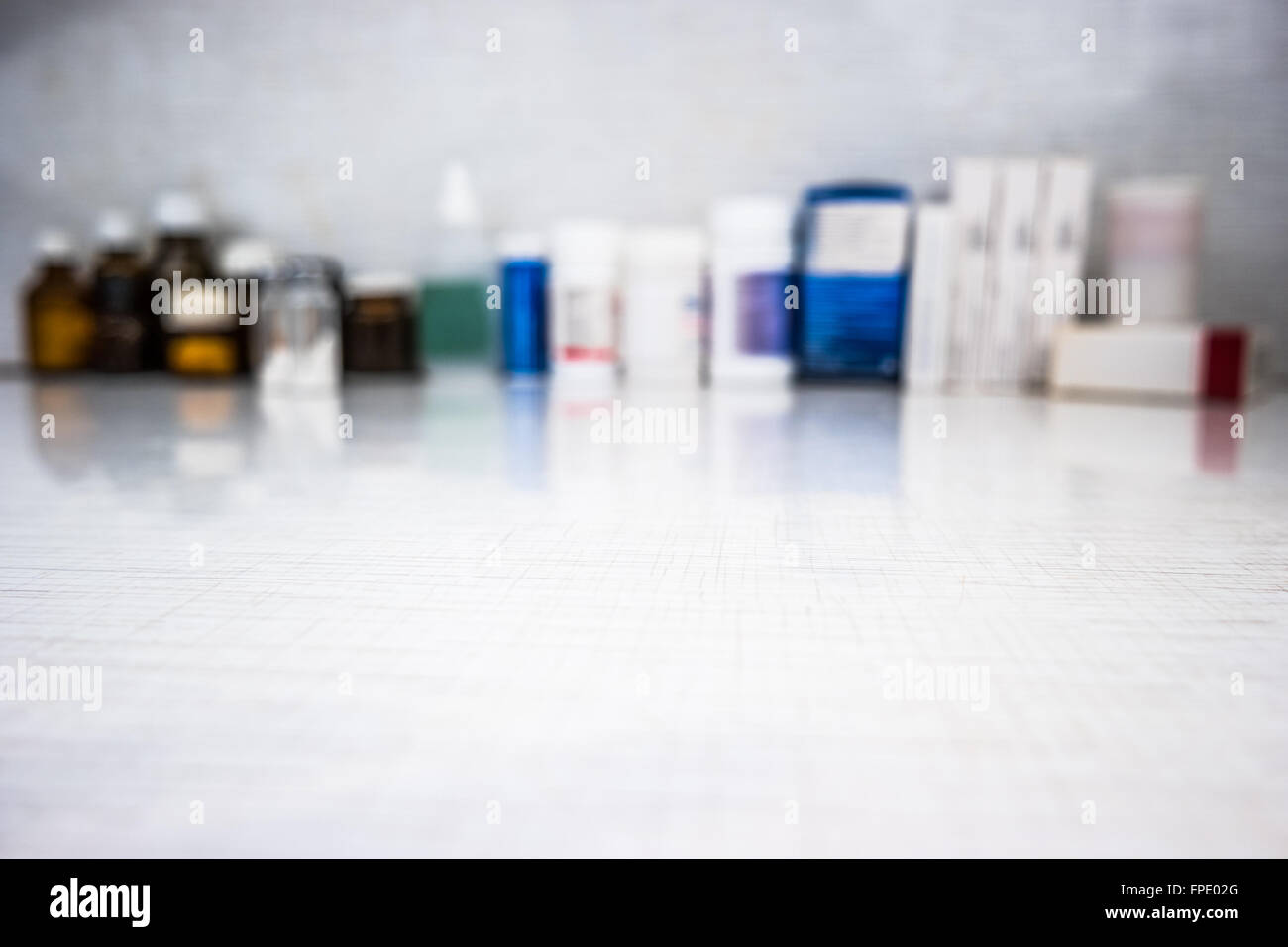 Blurred image of medical drugs Stock Photo - Alamy