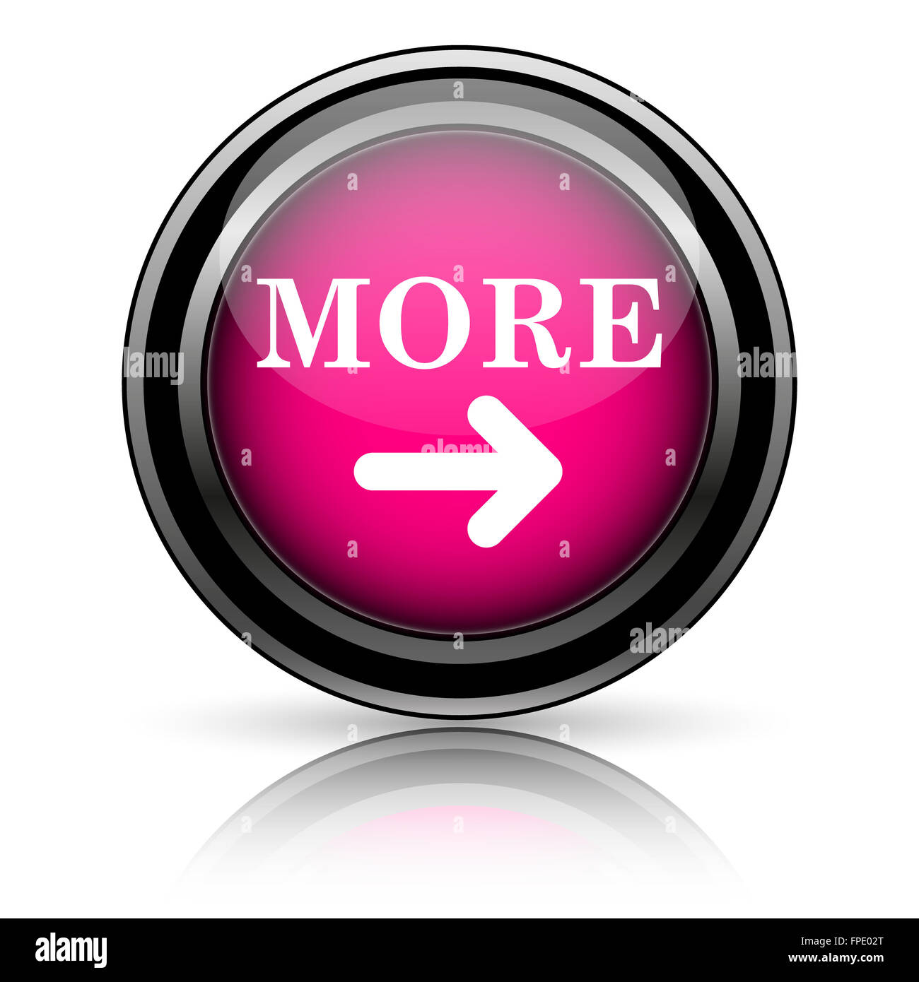 More icon. Internet button on white background Stock Photo - Alamy