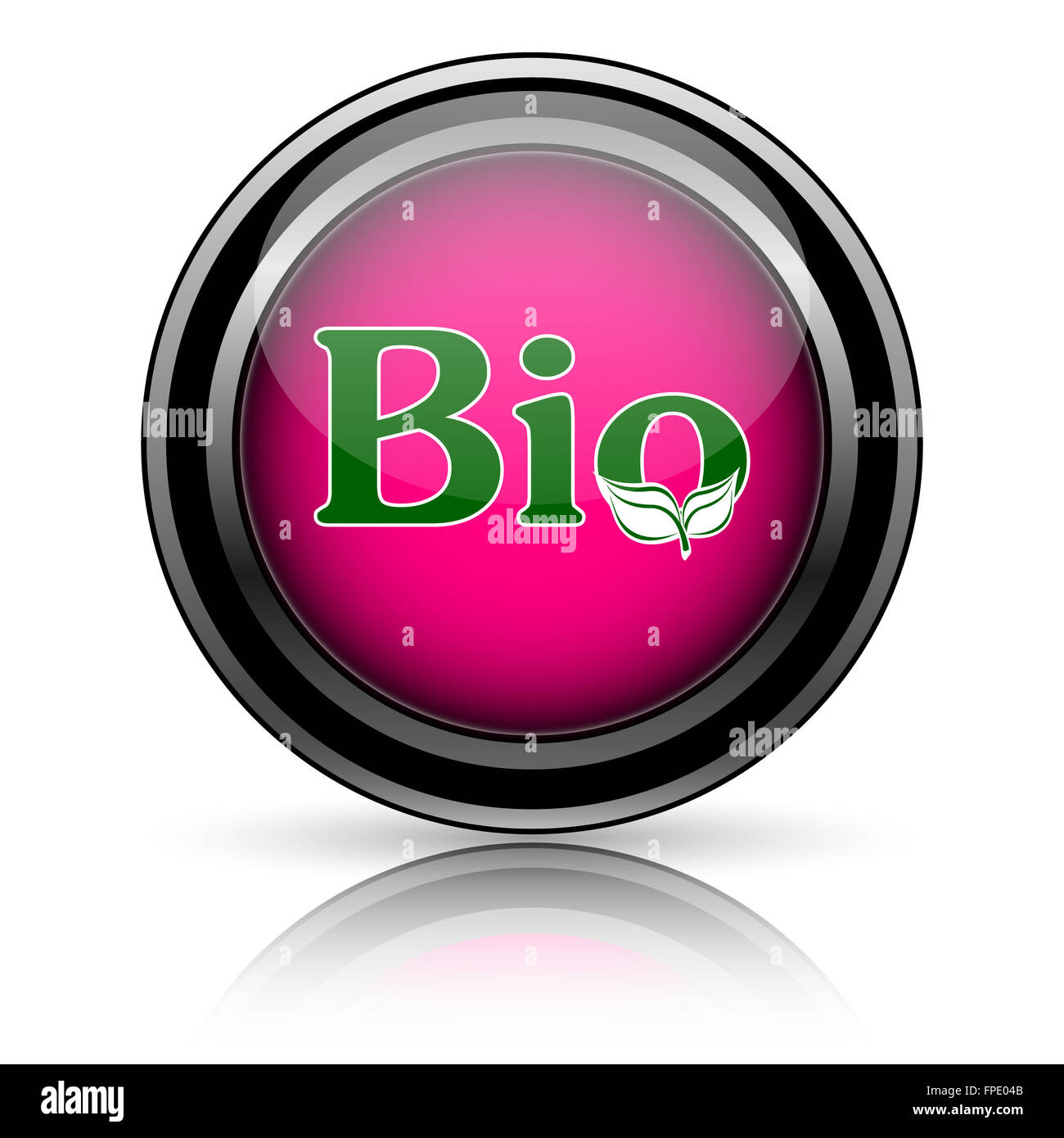Bio icon. Internet button on white background Stock Photo - Alamy