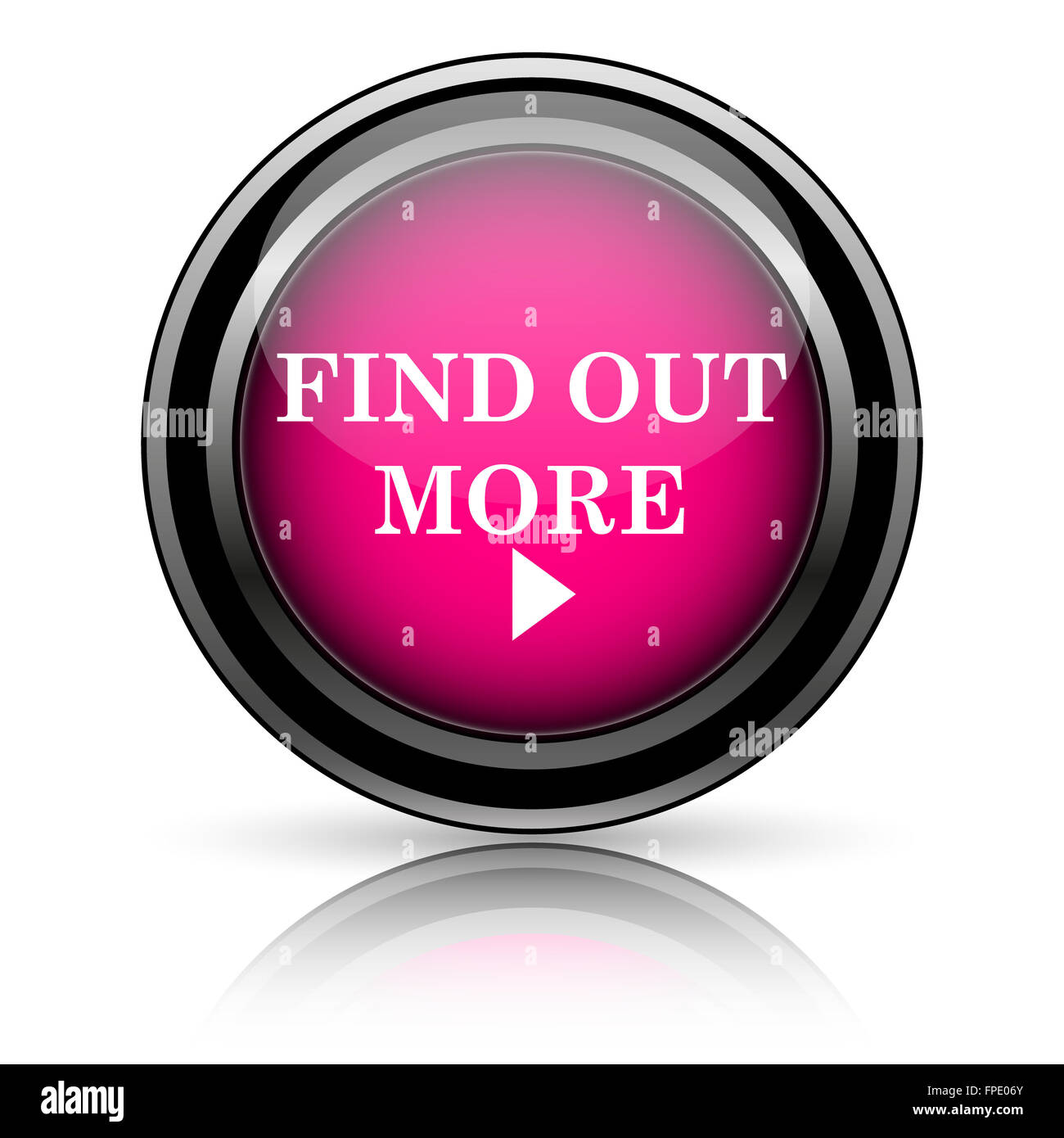Find out more icon. Internet button on white background Stock Photo - Alamy