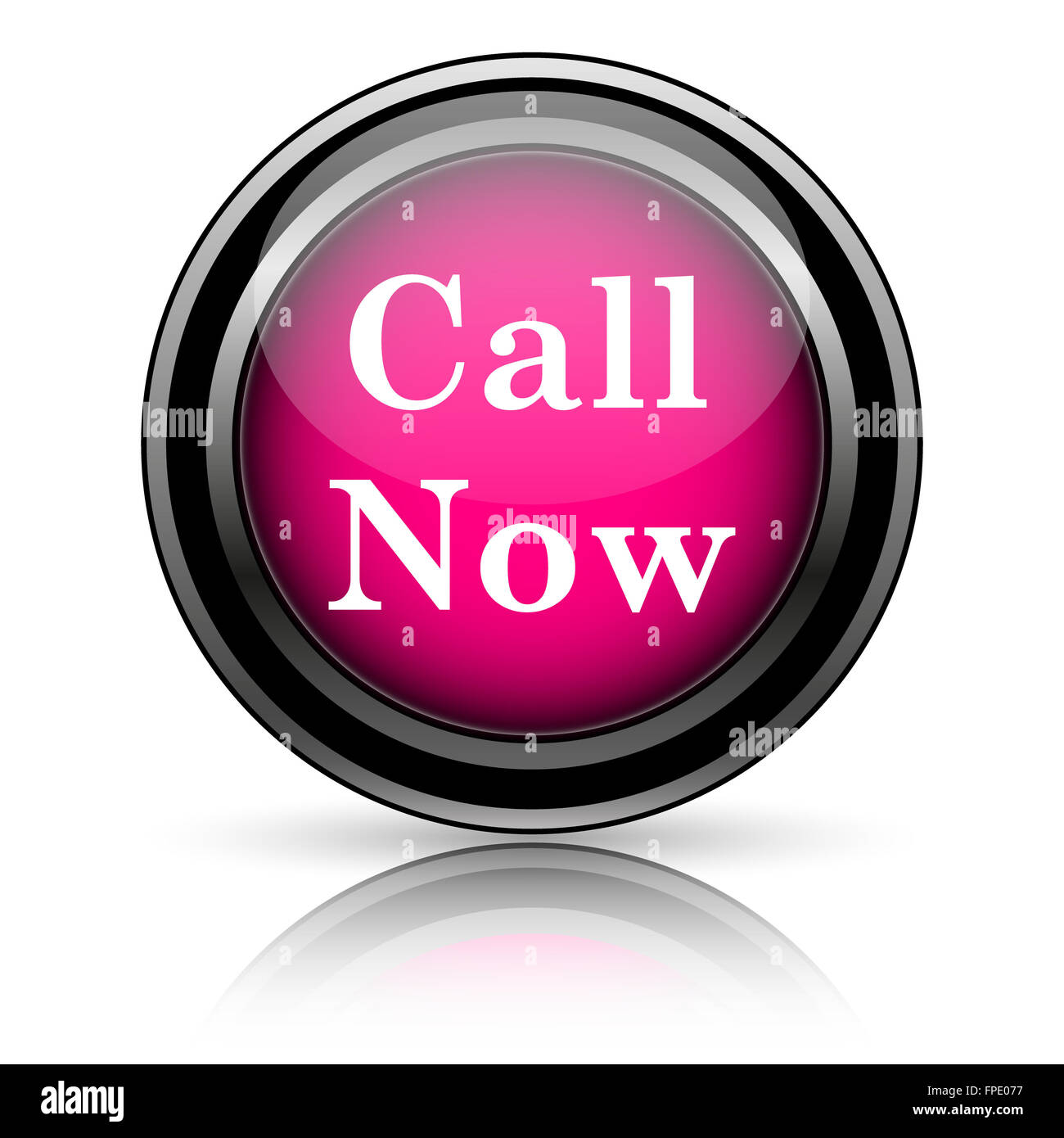 Call now icon. Internet button on white background Stock Photo - Alamy