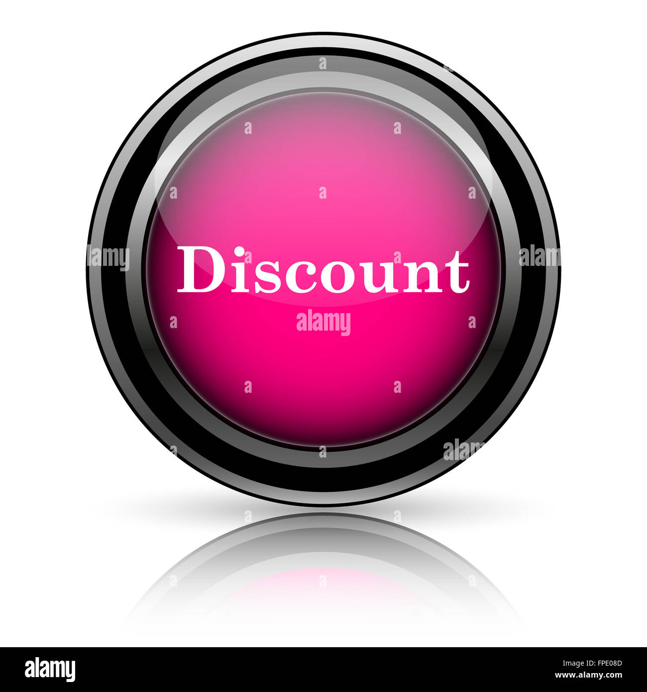 Discount icon. Internet button on white background Stock Photo - Alamy
