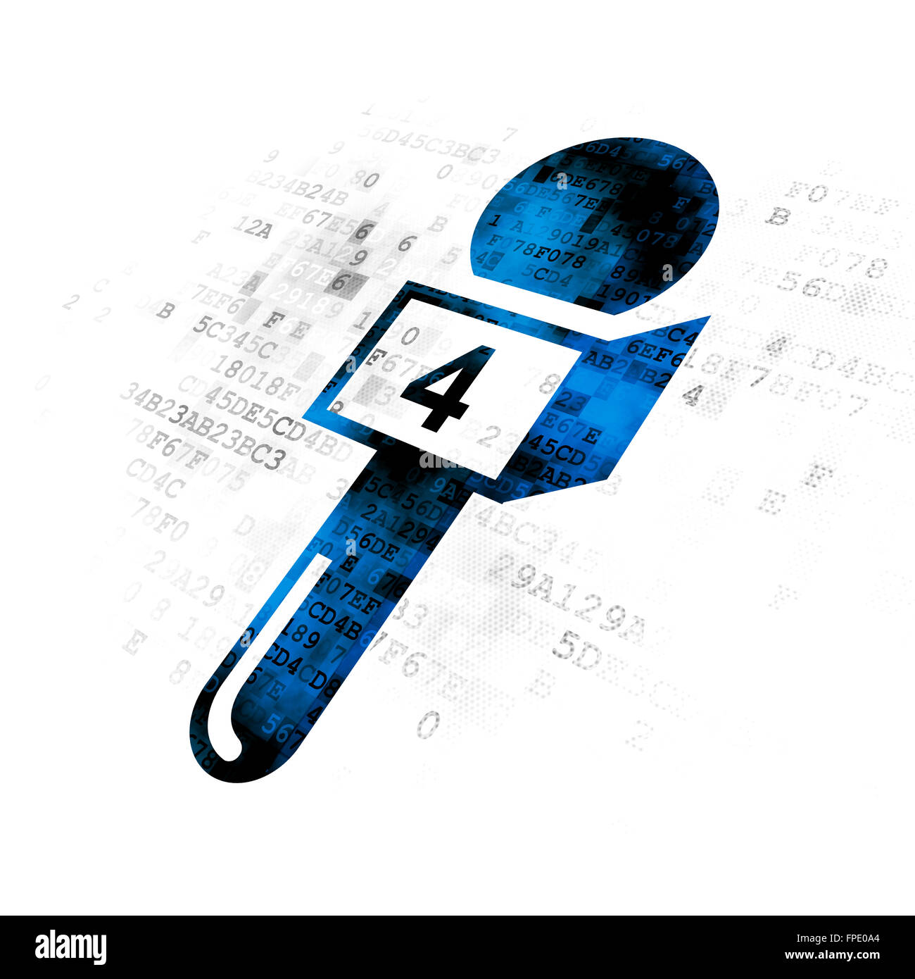 News concept: Microphone on Digital background Stock Photo - Alamy