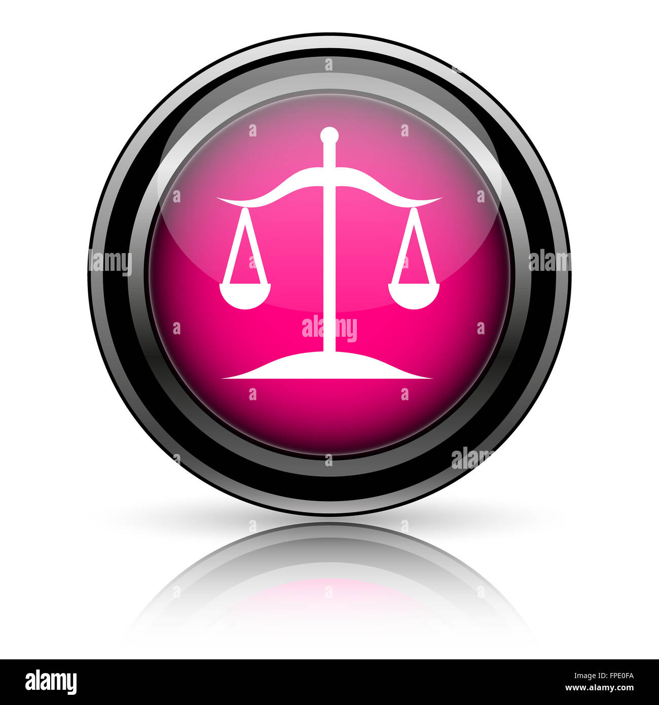 Balance icon. Internet button on white background Stock Photo - Alamy