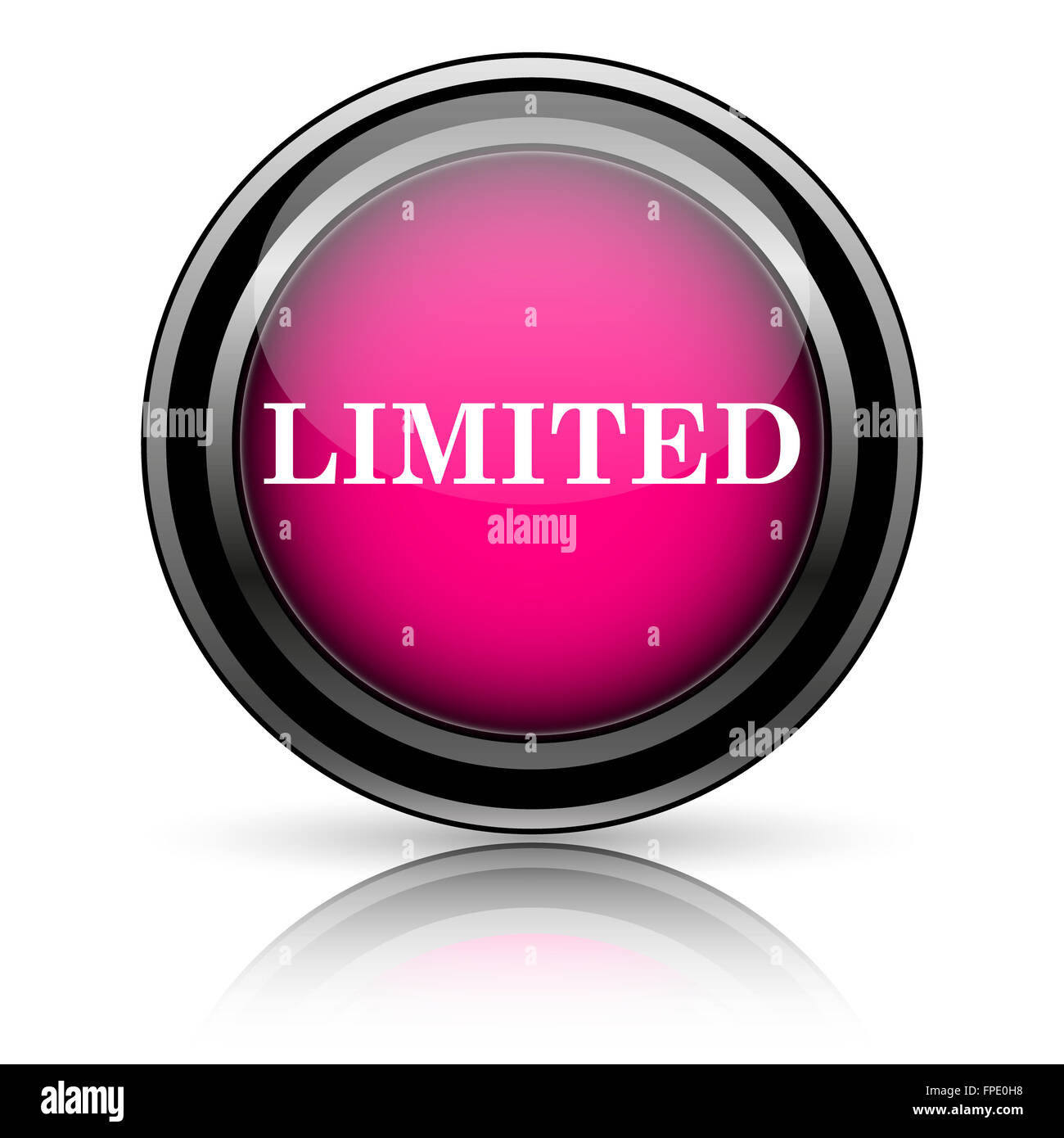 Limited icon. Internet button on white background Stock Photo - Alamy