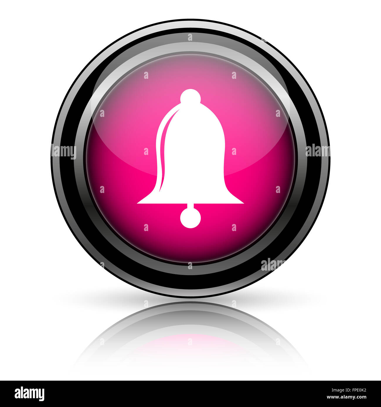 Bell icon. Internet button on white background Stock Photo - Alamy
