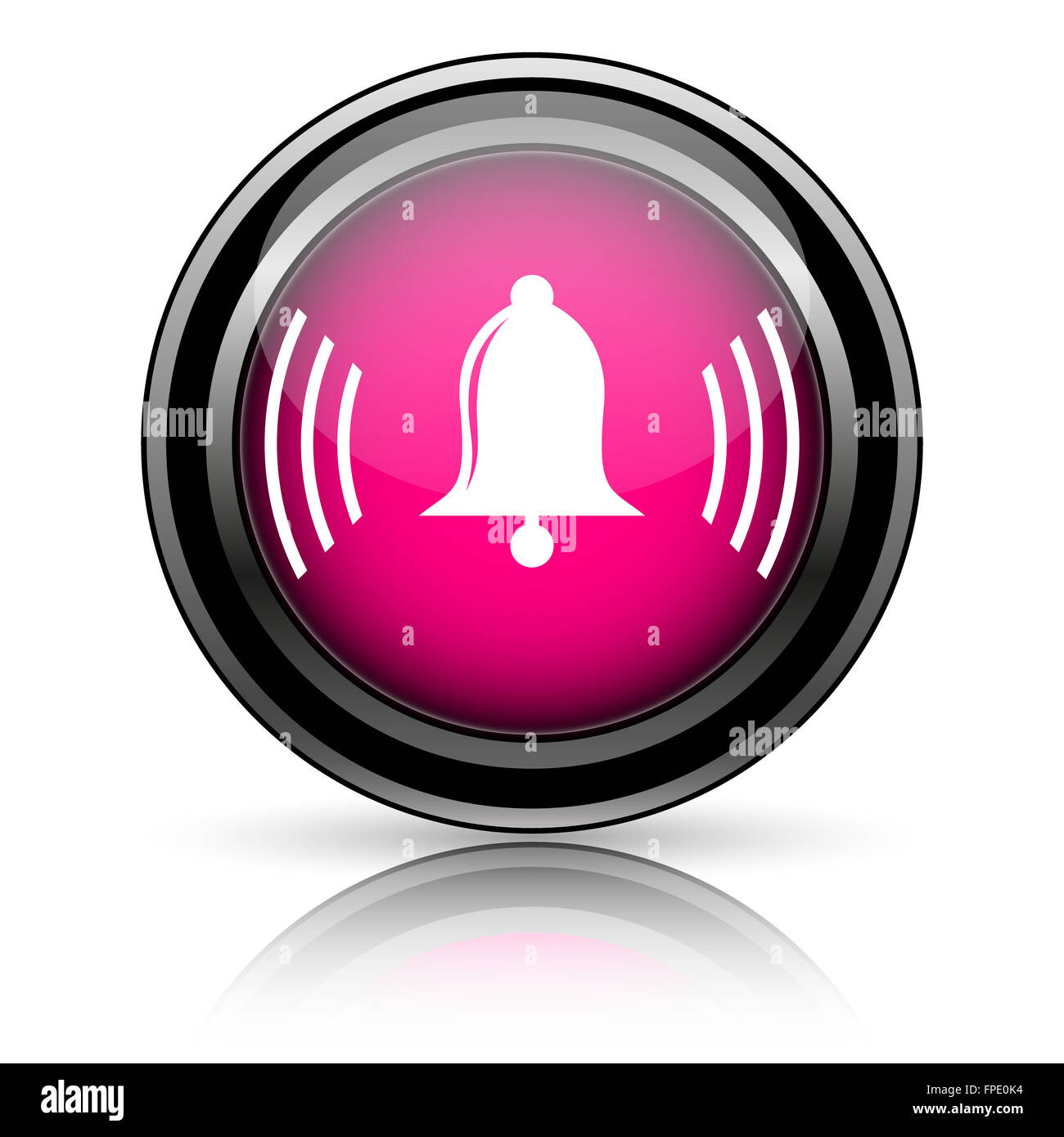 Bell icon. Internet button on white background Stock Photo - Alamy