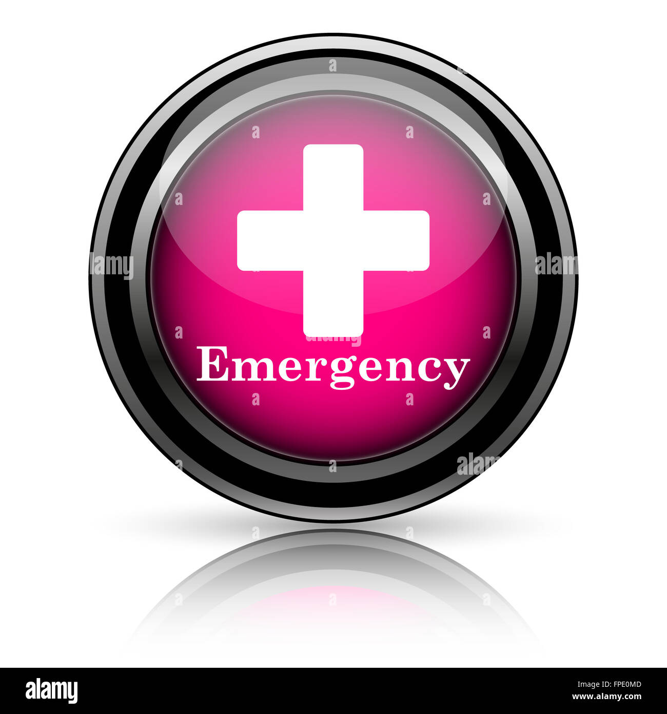Emergency icon. Internet button on white background Stock Photo - Alamy