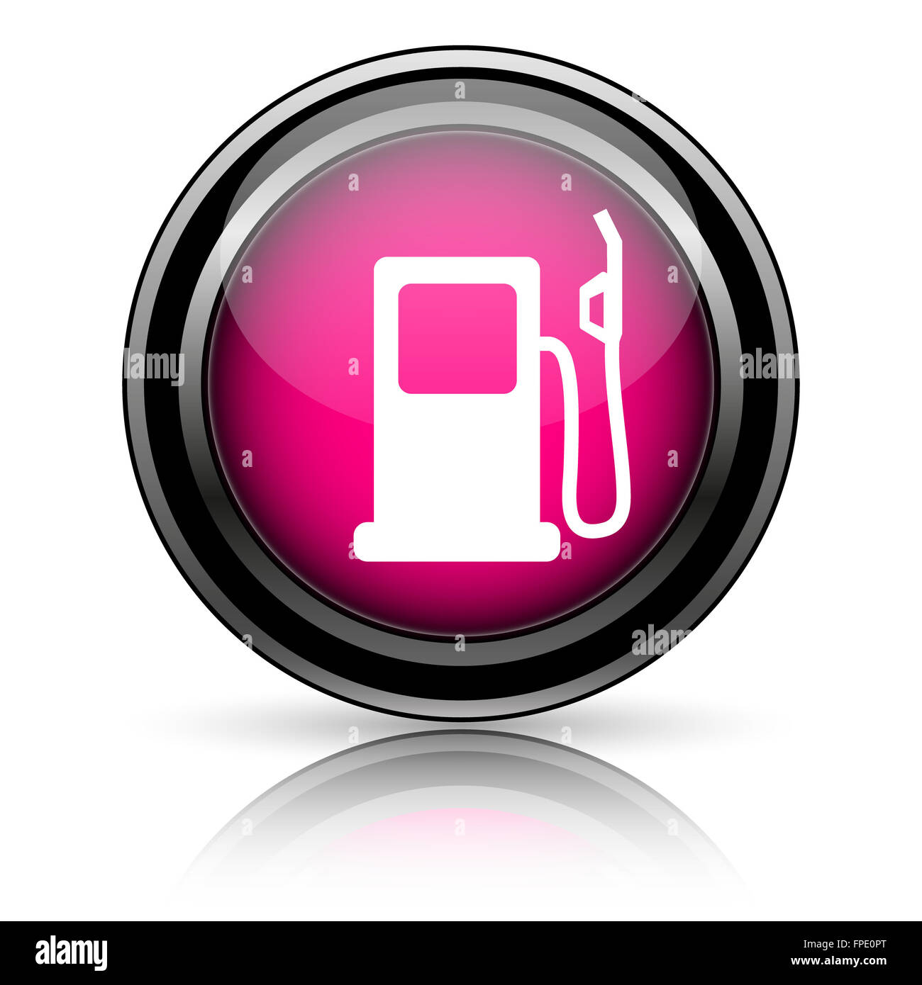 Gas pump icon. Internet button on white background Stock Photo - Alamy