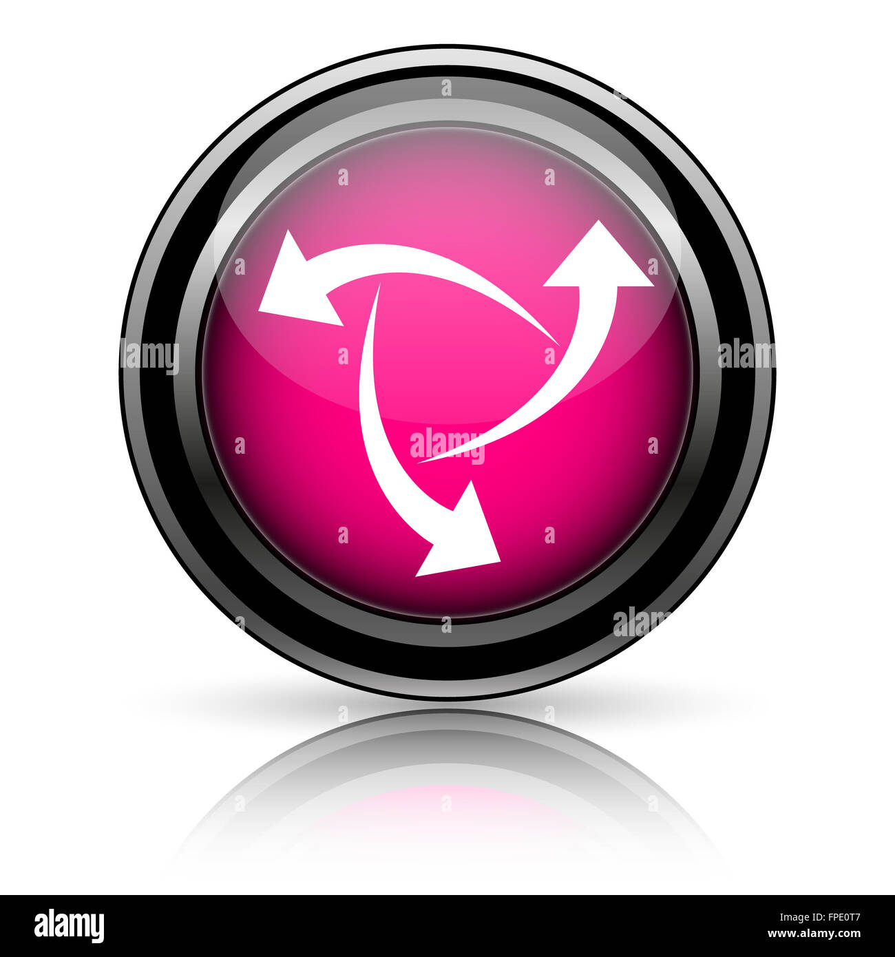 Change icon. Internet button on white background Stock Photo - Alamy