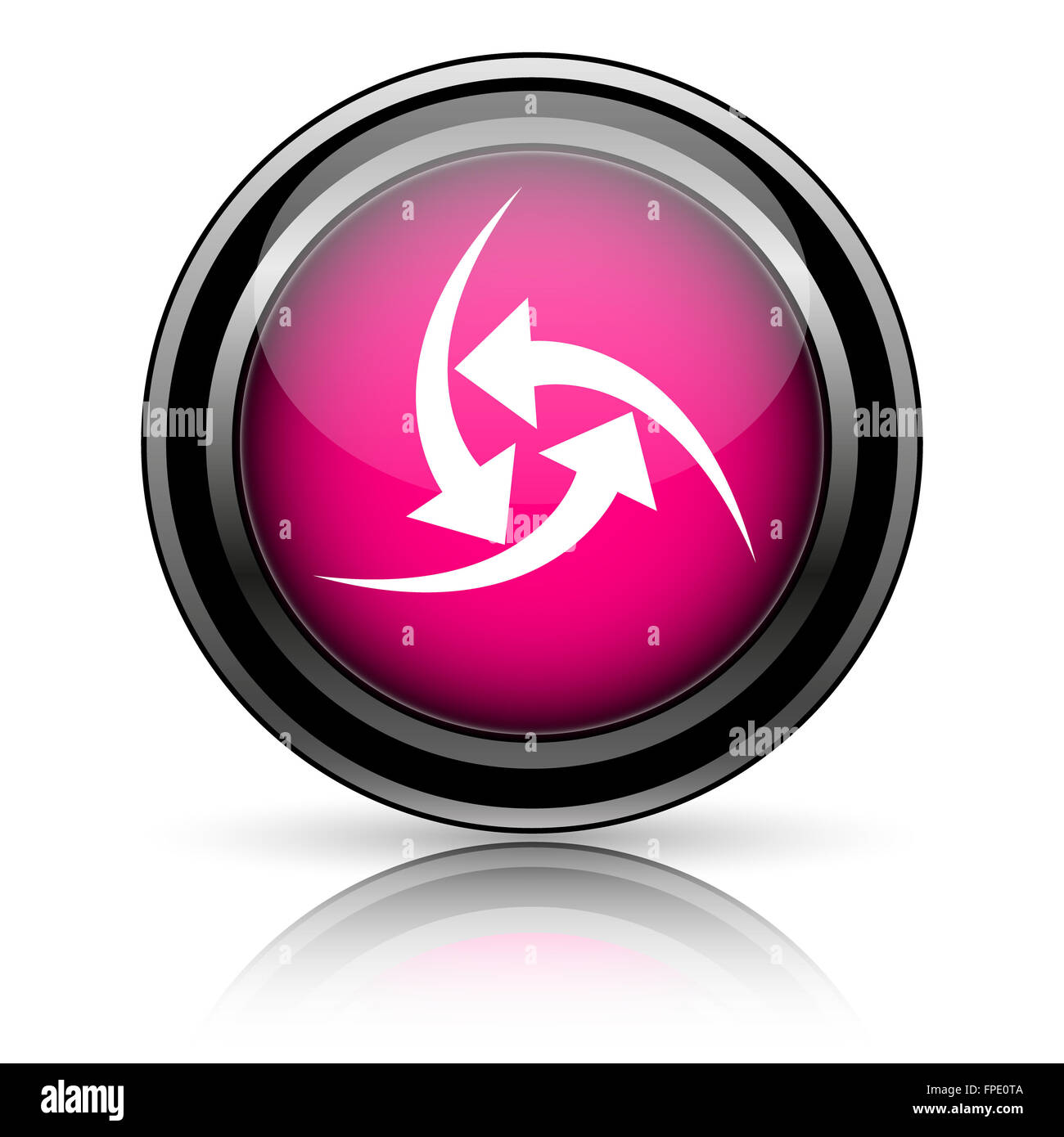 Change icon. Internet button on white background Stock Photo - Alamy