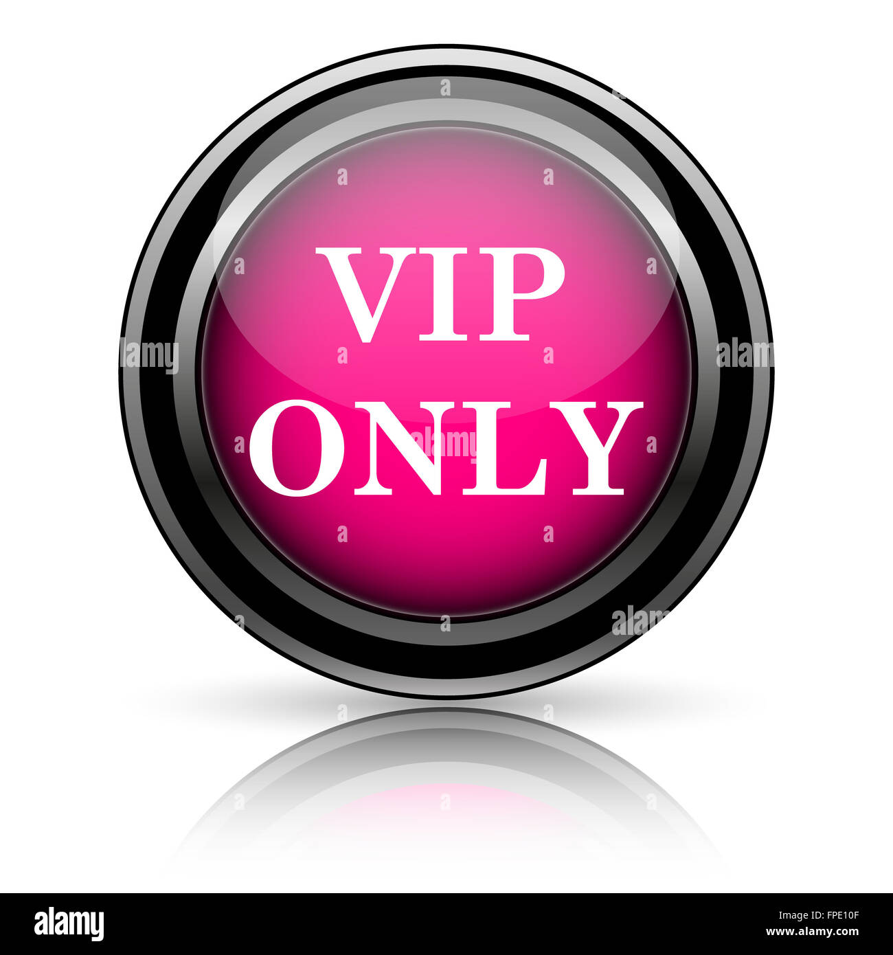 VIP only icon. Internet button on white background Stock Photo - Alamy