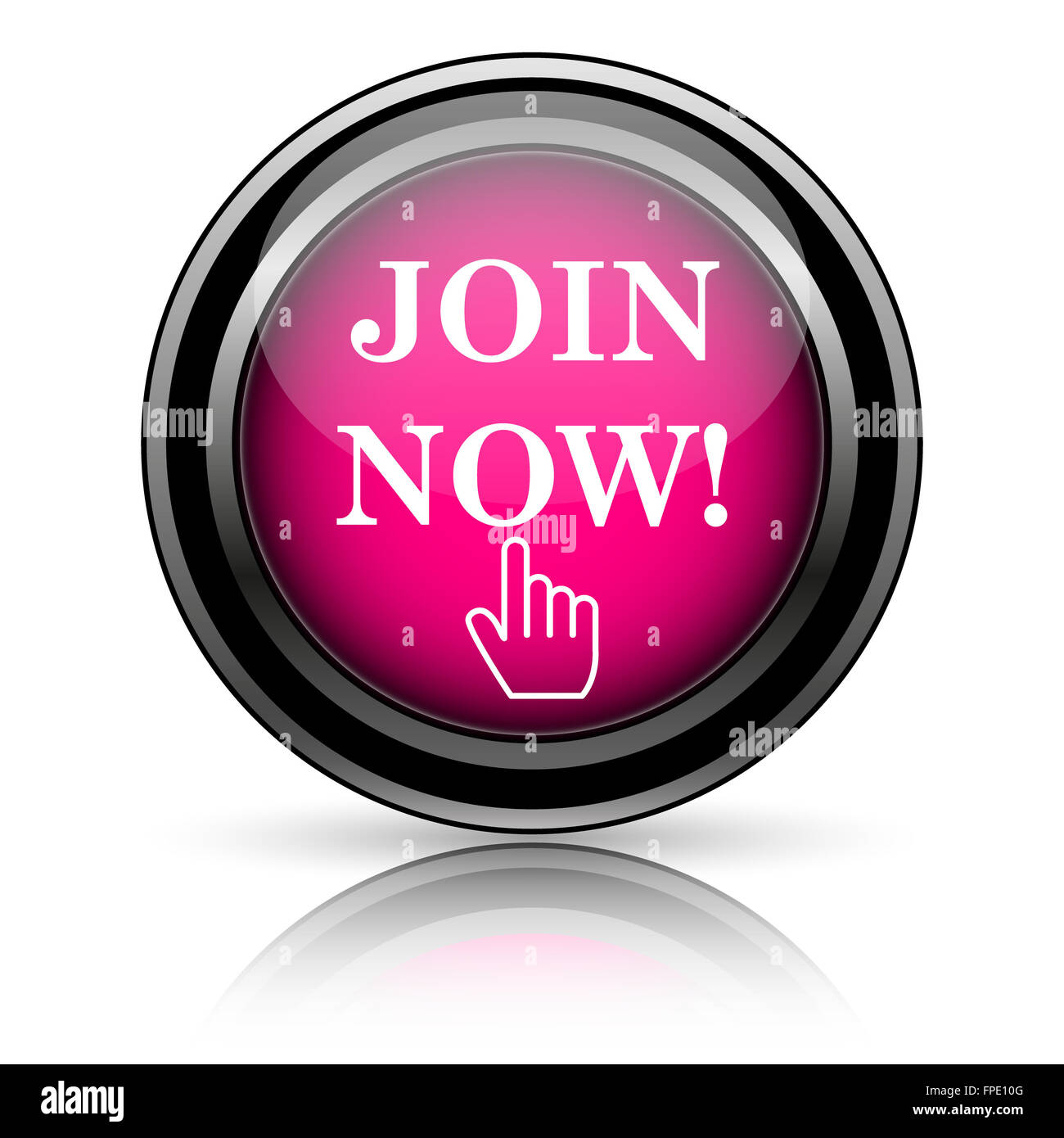 Join now icon. Internet button on white background Stock Photo - Alamy