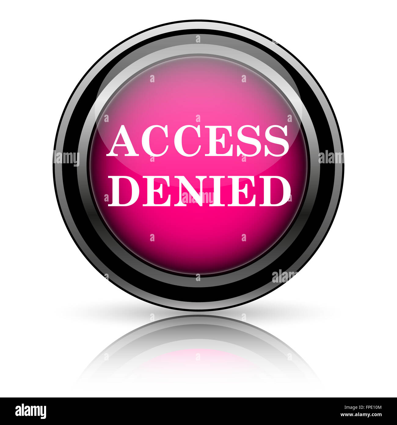 Access denied icon. Internet button on white background Stock Photo - Alamy