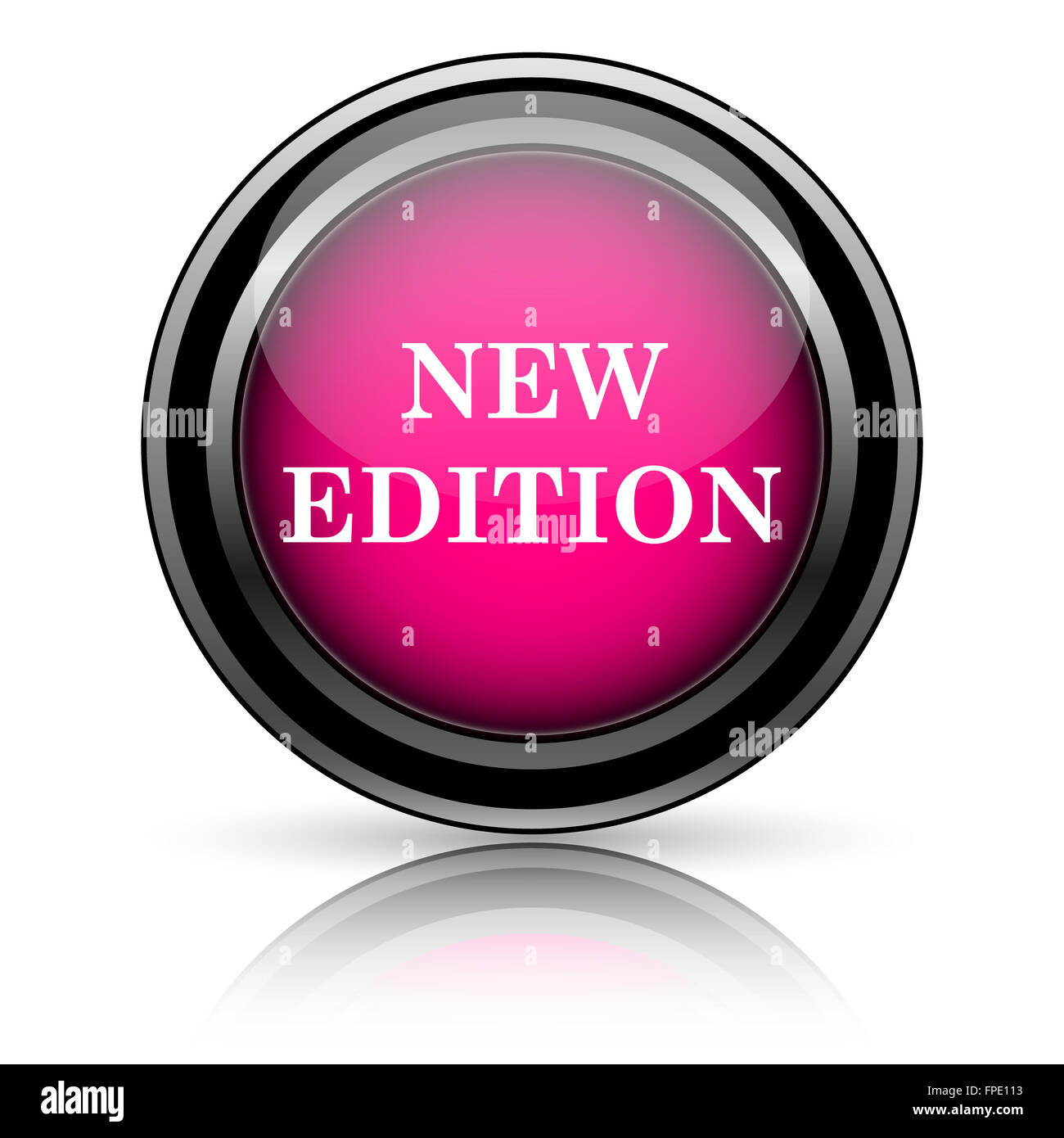 New edition icon. Internet button on white background Stock Photo - Alamy